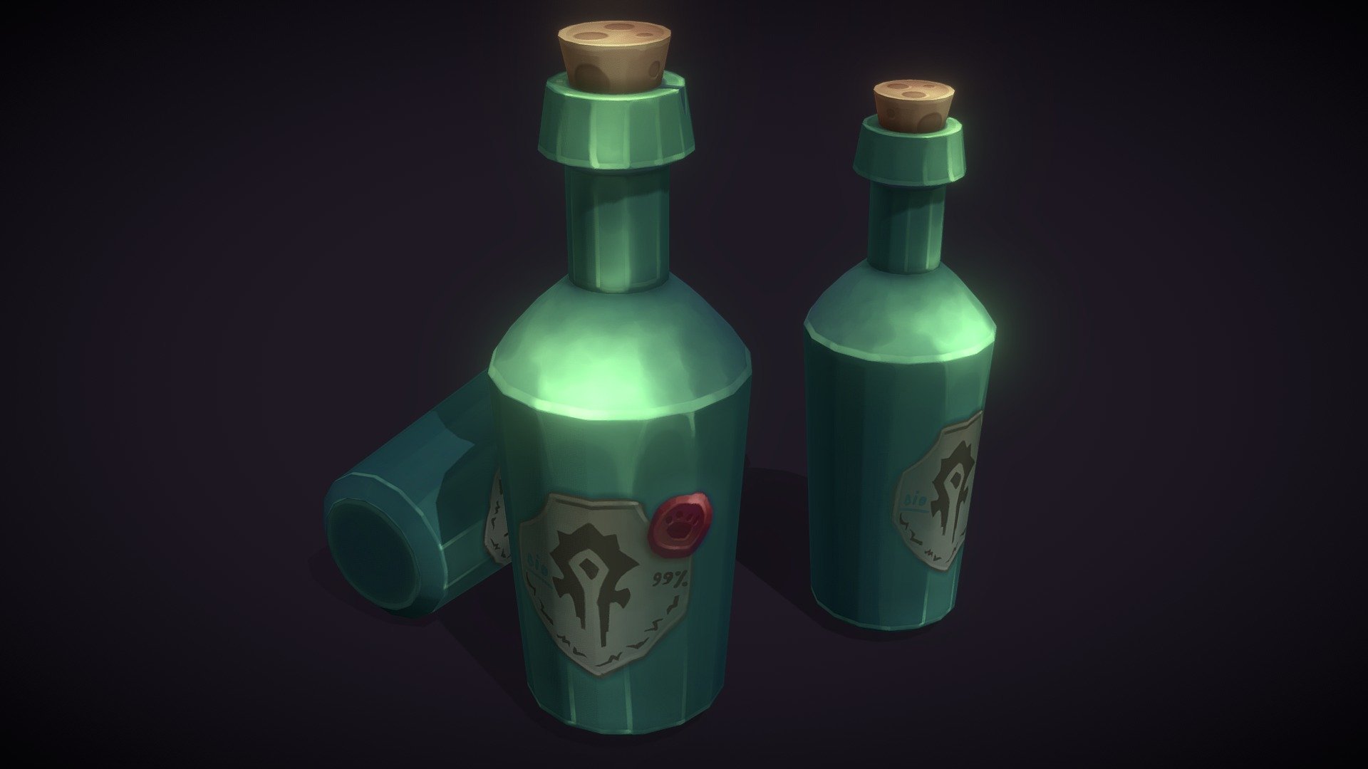 Handpainted Bottle - ZugZug Tutorial - Buy Royalty Free 3D model by ZugZug Art (@zugzug ...