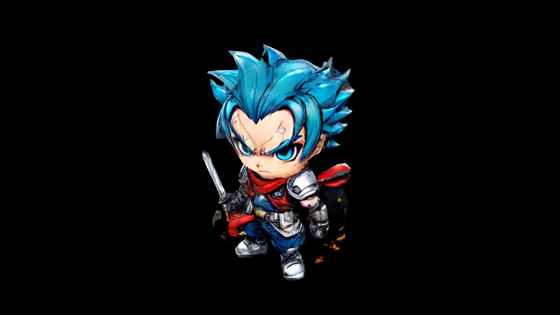 In this image, there is a chibi version of a cha - Download Free 3D ...