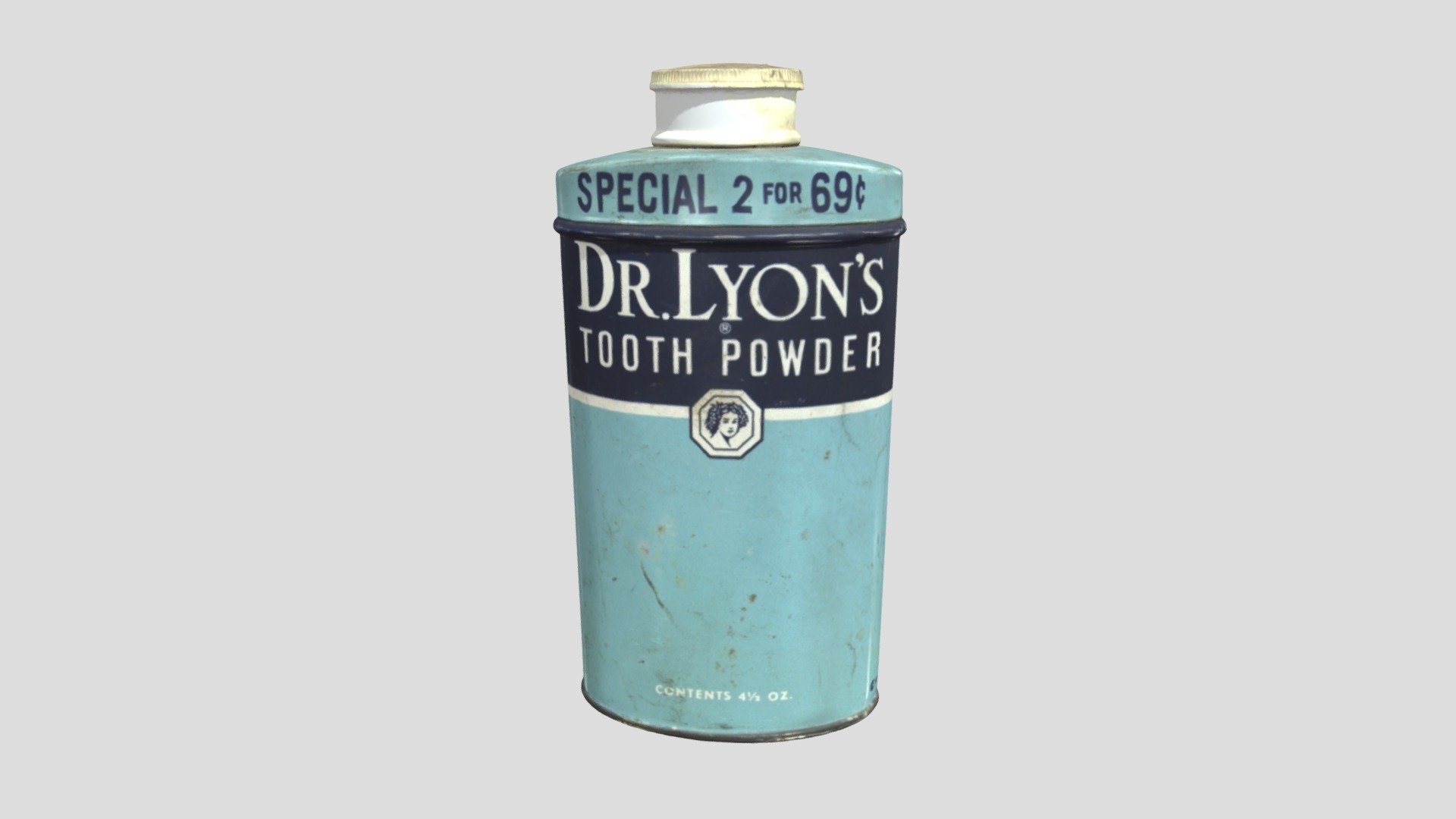 Dr Lyon's Tooth Powder - 3D model by ais1 [5a3a299] - Sketchfab