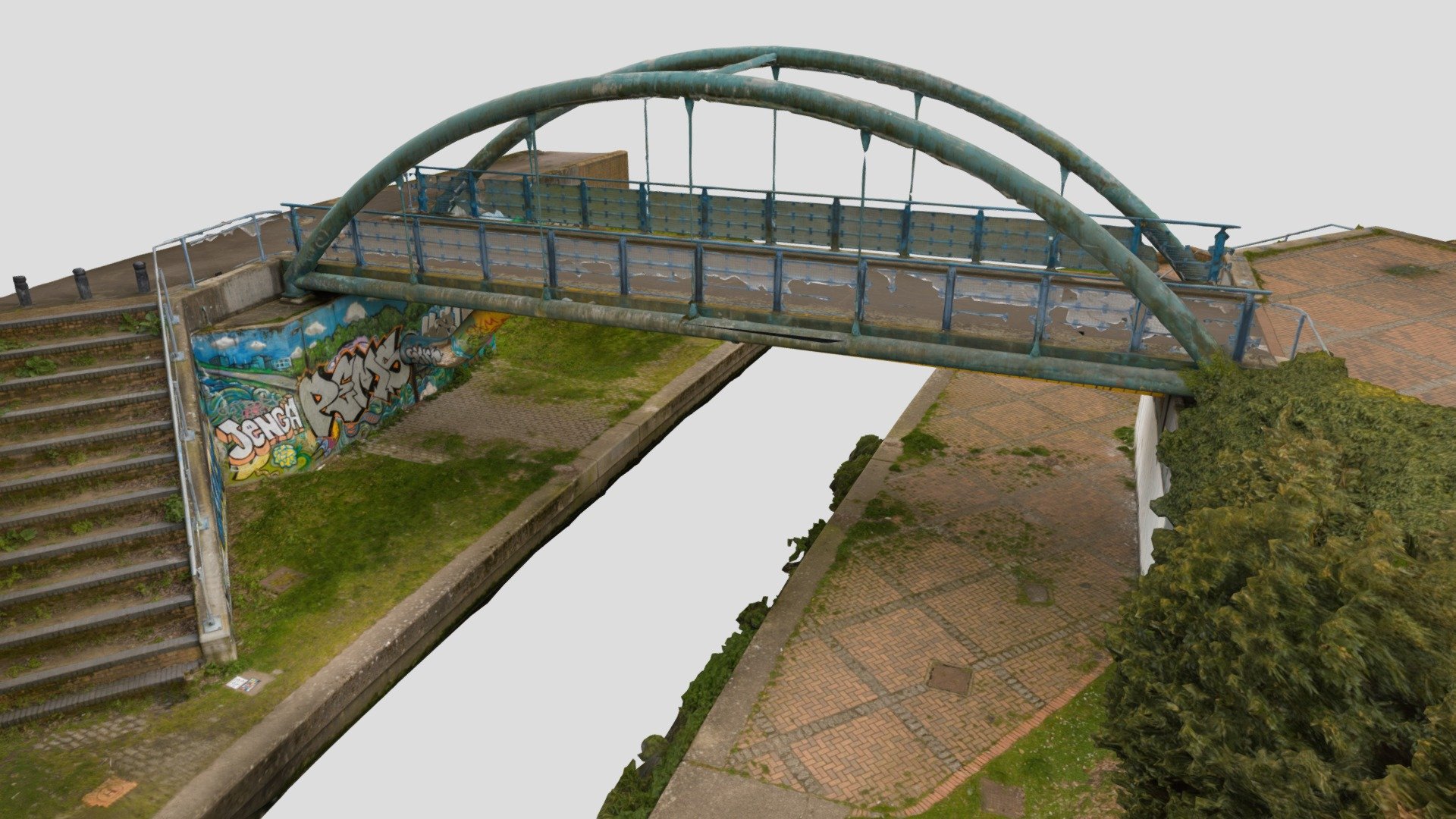 River Pool Footbridge - Buy Royalty Free 3D model by Kieron Helsdon ...