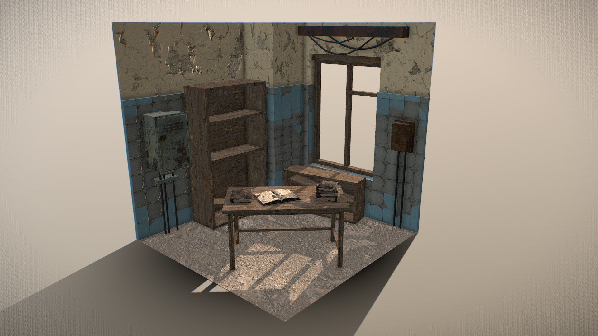 Abandoned Soviet office room - Download Free 3D model by GameDev Nick ...