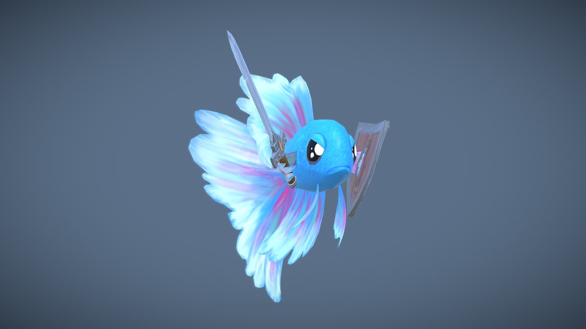 Fighter Fish - 3D model by Nat B (@NatTheWitch) [5a3b265] - Sketchfab