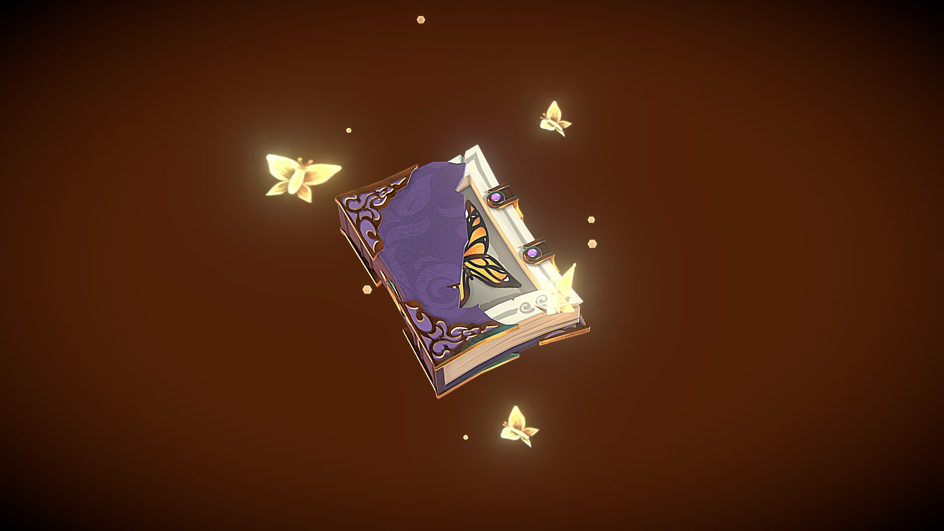 Magic Book - Encased Butterfly - 3D model by FaNapha [5a3c000] - Sketchfab