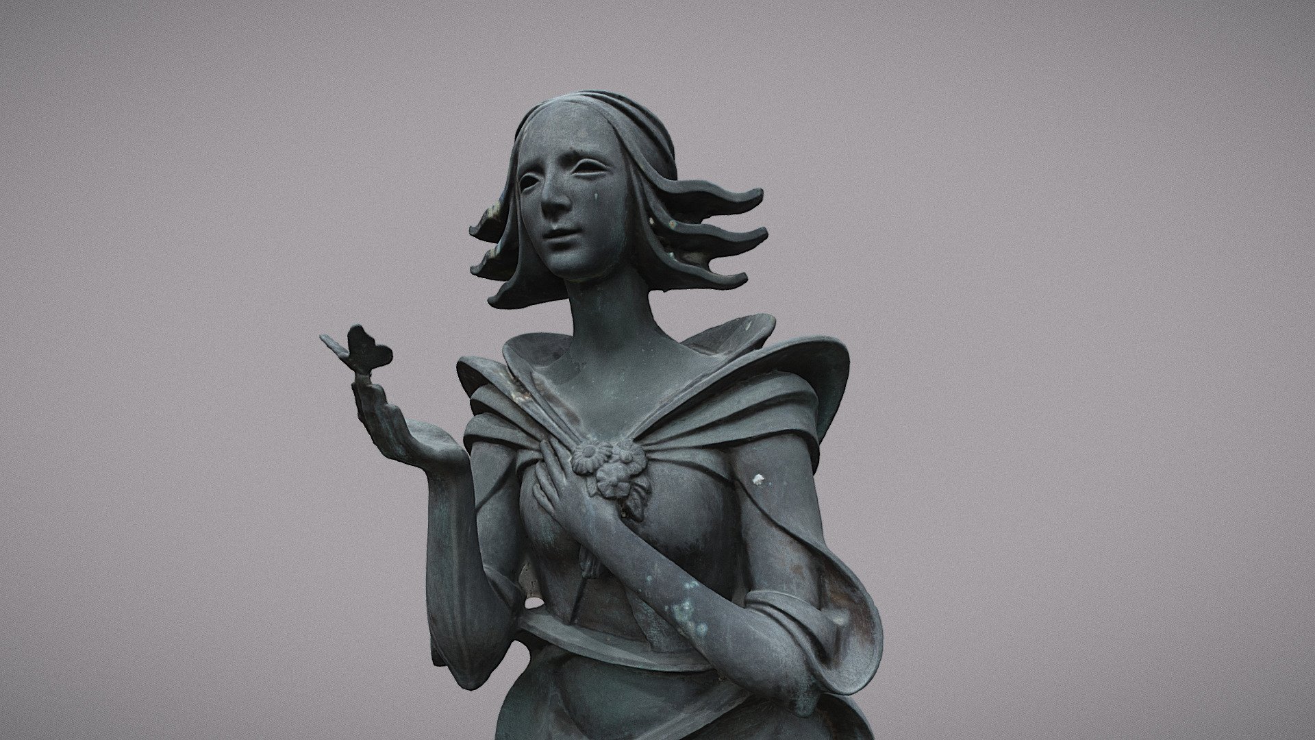 Woman with butterfly by Orazio Bobbi - Download Free 3D model by ...
