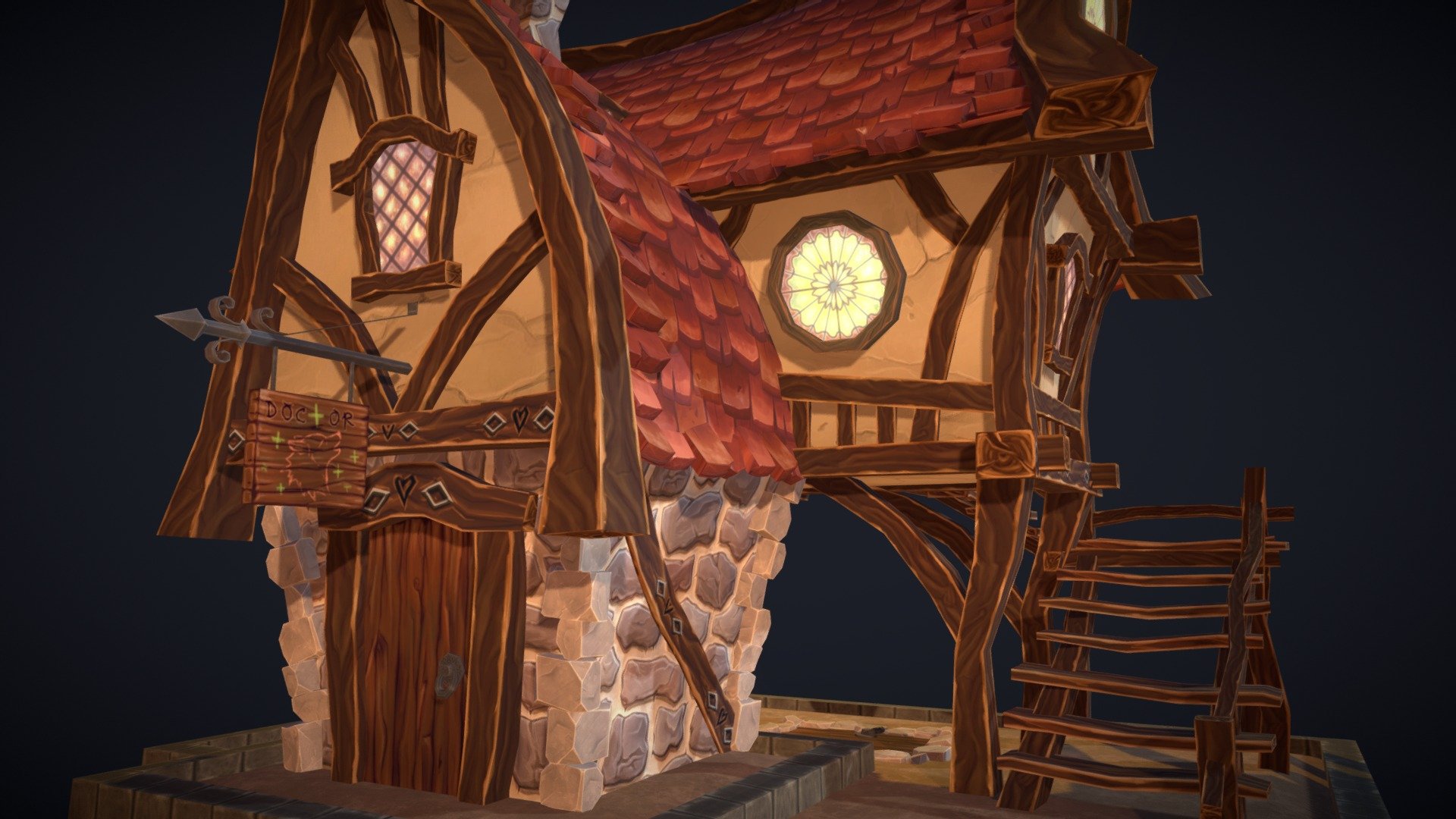 Stylized Medieval Doctor's House - 3D model by Evelyn Gardner ...