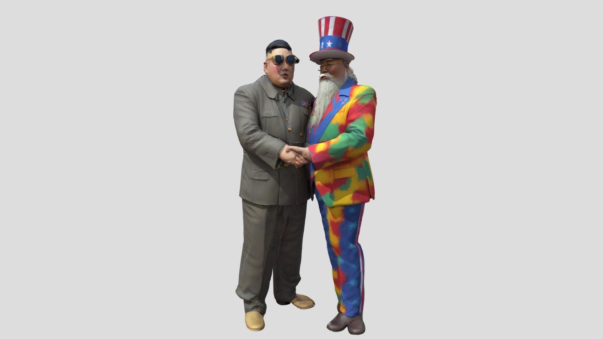 Dual Prosperity - statue North Korea DPRK - Download Free 3D model by ...