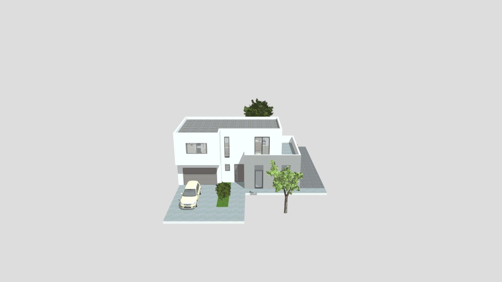 Cube House - Download Free 3D model by Home Design 3D (@homedesign3d ...