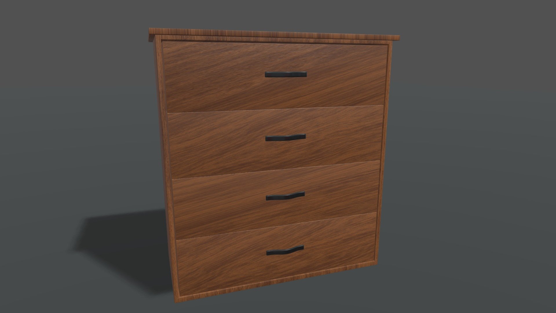 Wooden Cabinet Model - Download Free 3D model by Ali Hamidaddin (@ahzah ...