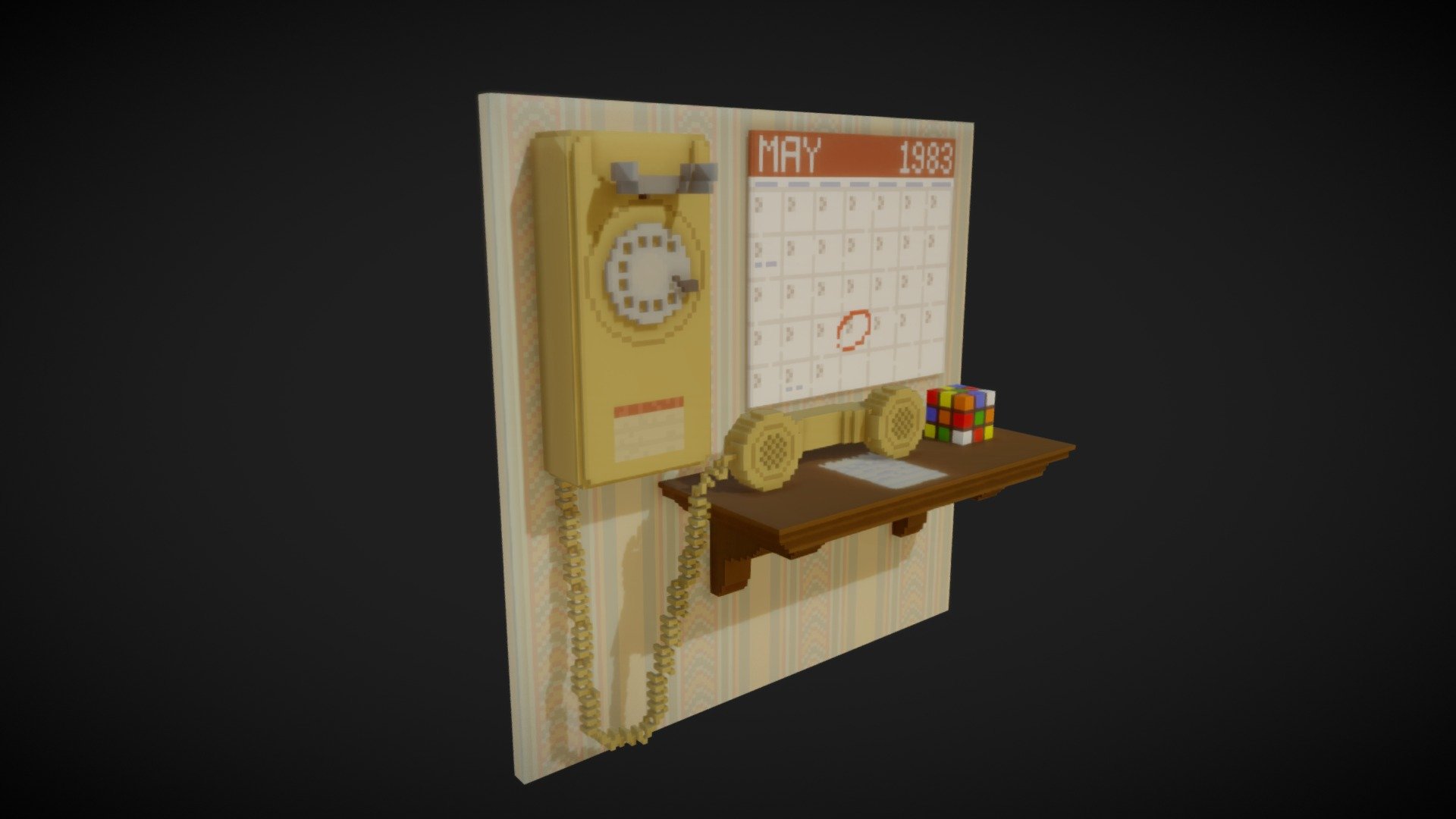 Props03 Rotary Phone - 3D model by Mike.Nicholson [5a49551] - Sketchfab