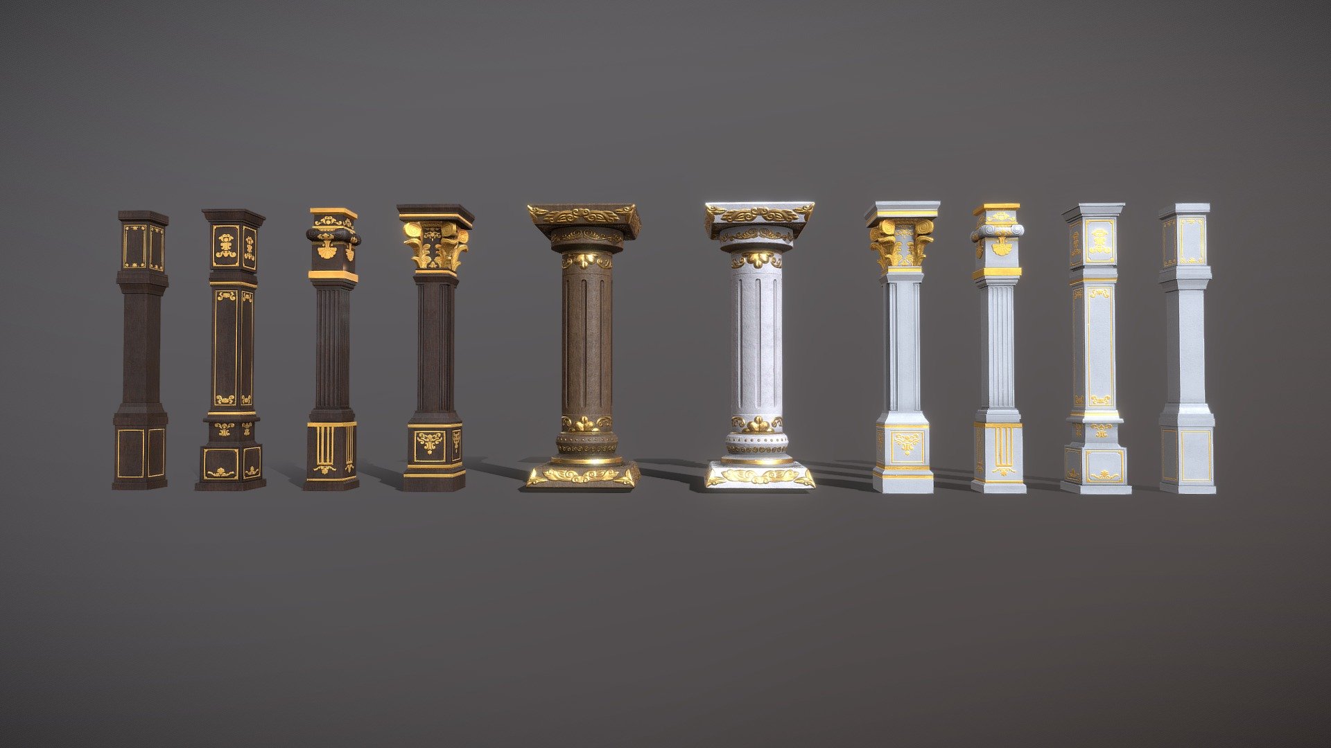 Classic Pillars Pack - Buy Royalty Free 3D model by Experience Lab Art ...