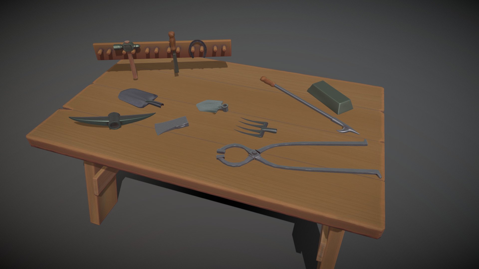 stylized tool display - 3D model by Matmoesa [5a4c729] - Sketchfab