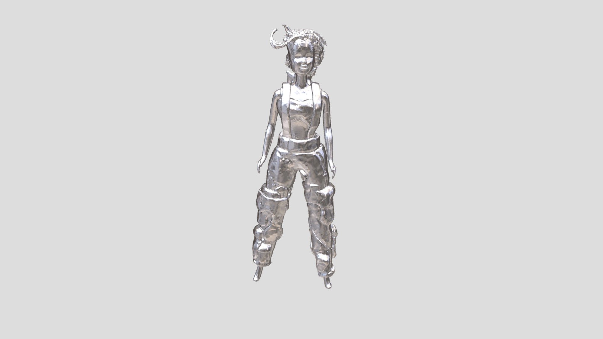 Pants With Straps Silver - Download Free 3D model by yaku3000 [5a4da31 ...