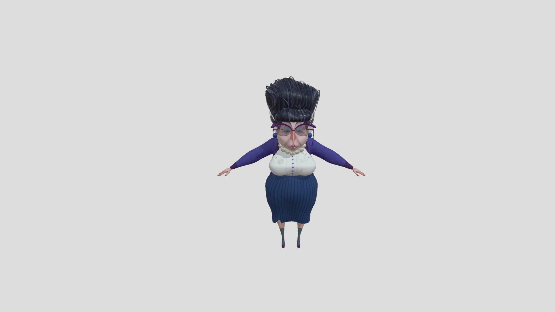 Hello Neighbor 2 Librarian Without Accessories - Download Free 3D model ...