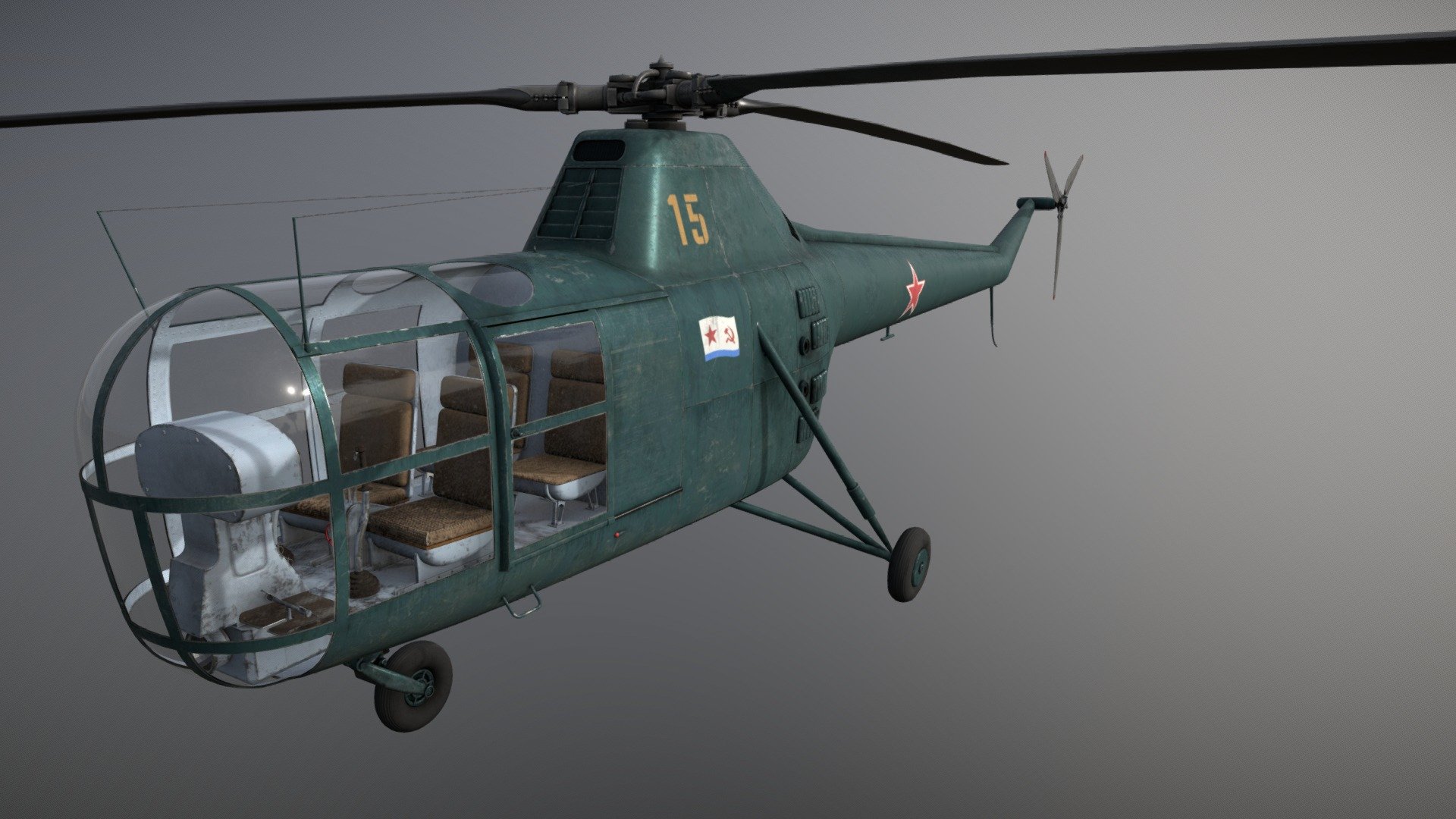 Yak-100 Helicopter - 3D model by gahab141 [5a5302d] - Sketchfab
