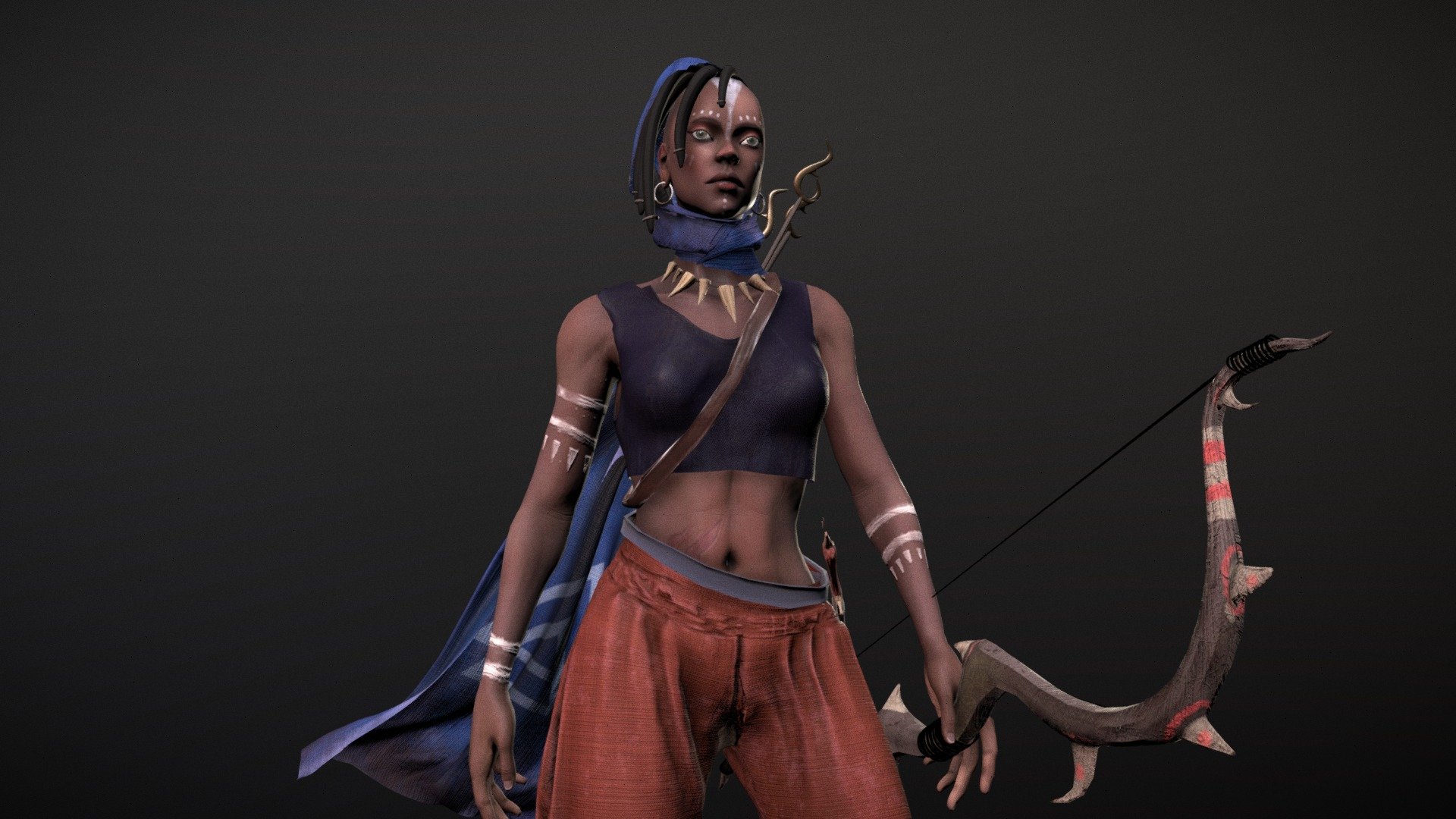 Tribe warrior (Game ready character) - Buy Royalty Free 3D model by ...