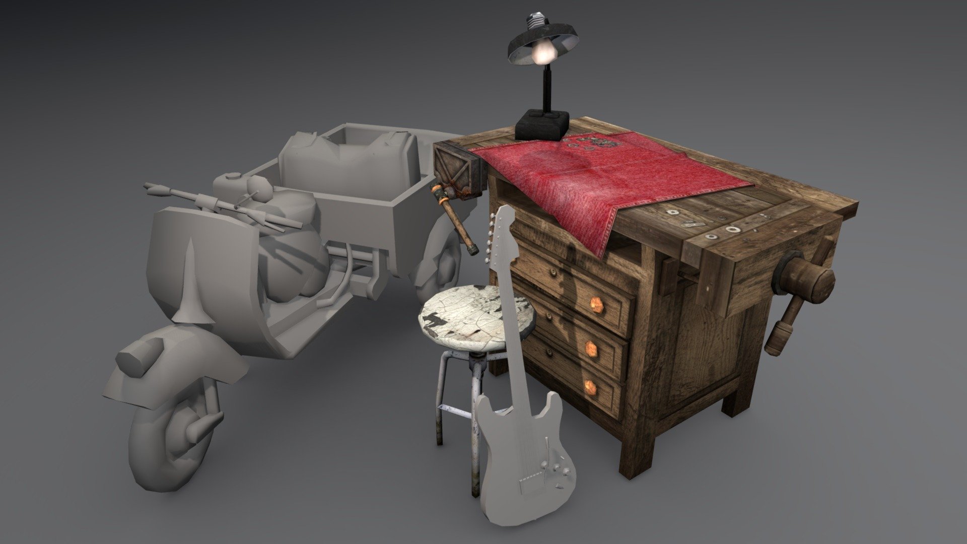 Rustborn - Unwrap 2 More detailed props - Download Free 3D model by ...