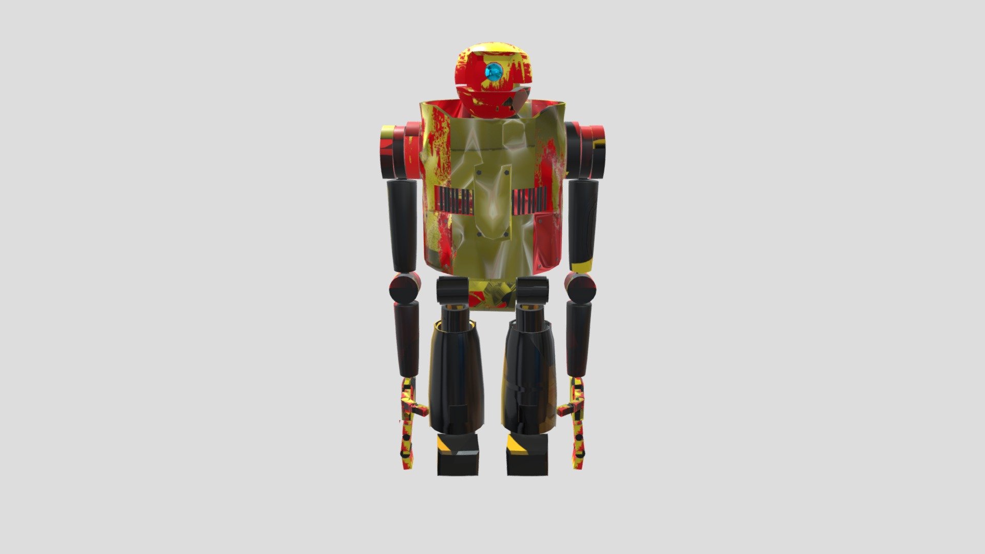painted robot - 3D model by val.fst [5a5899e] - Sketchfab
