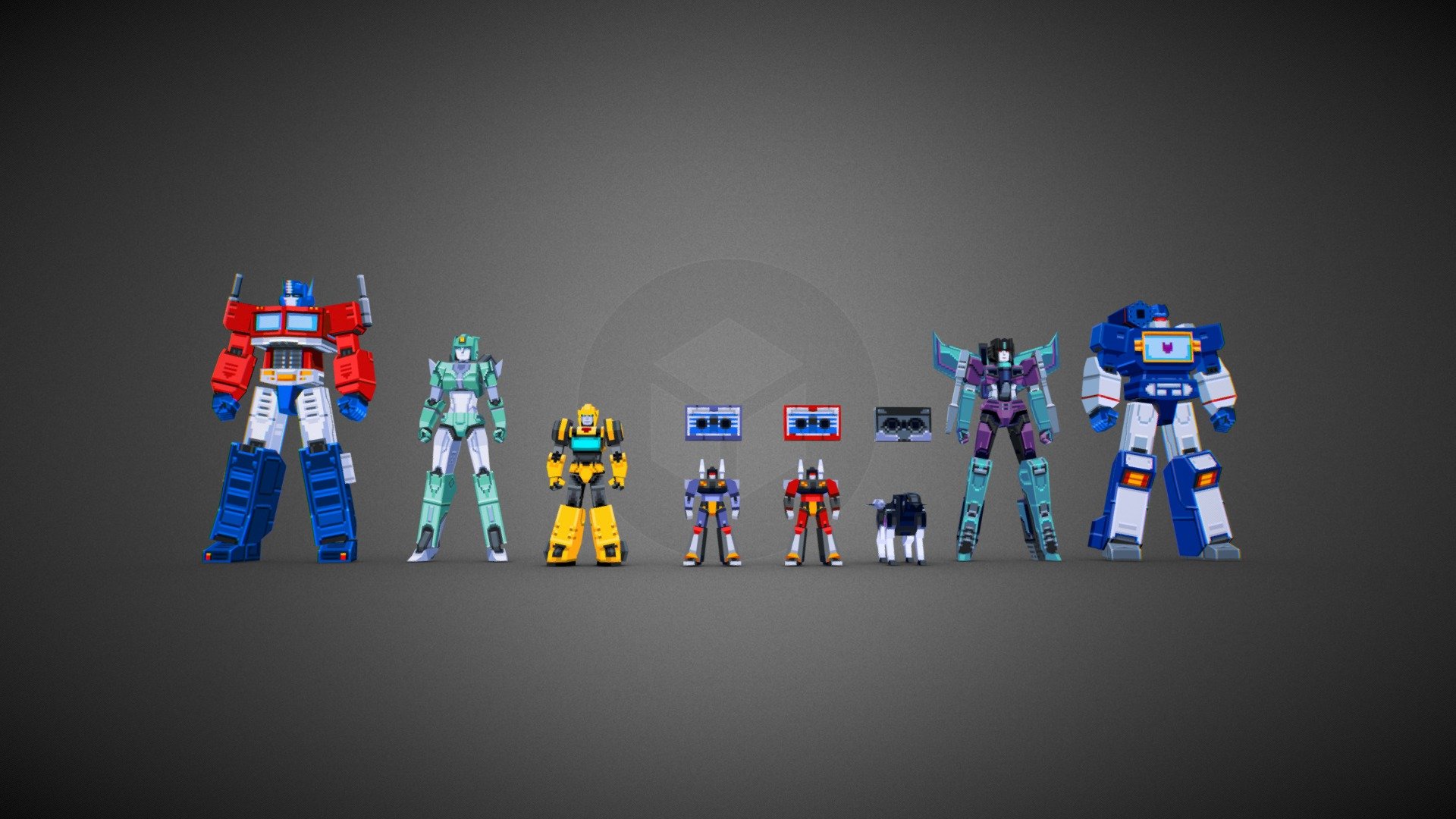 Soundwave + Cassettes - 3D model by Sjoerd (@SHB) [5a5a0f0] - Sketchfab