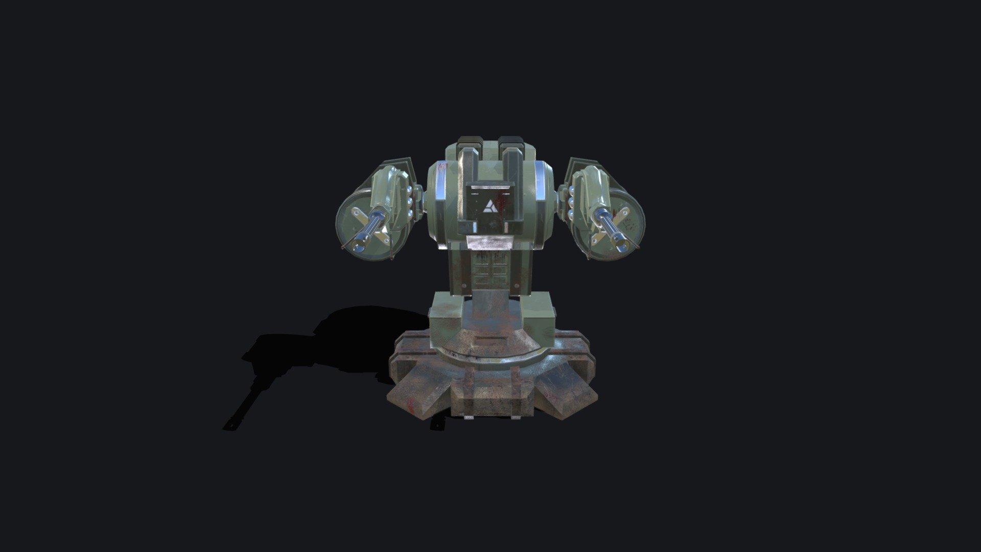 Battle Worn Auto Turret - 3D model by snishy [5a5ac12] - Sketchfab