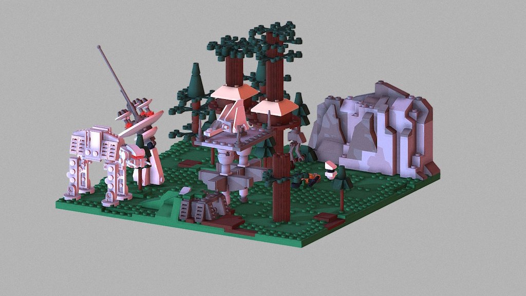 Mini LEGO Endor - 3D model by Lizard (@Lizard-MotionFilms) [5a63359 ...
