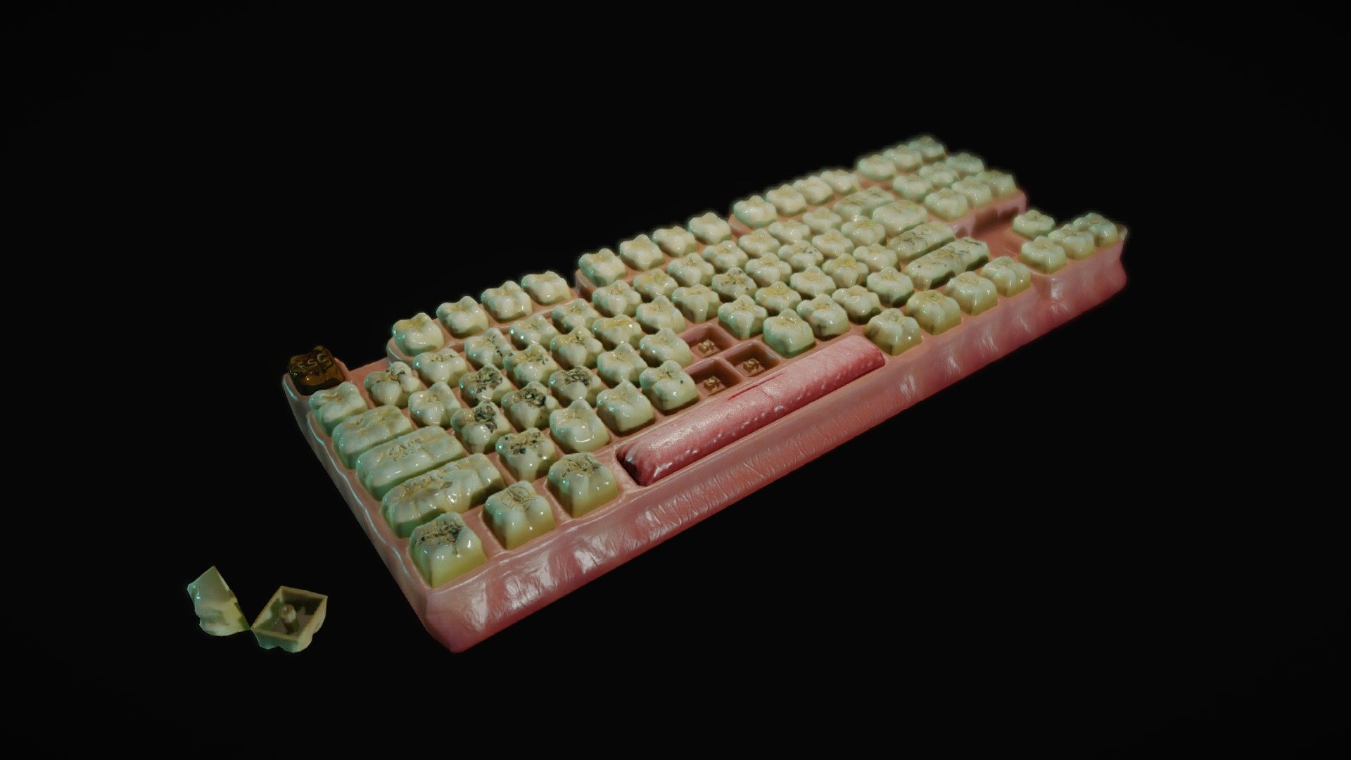 BioMechanical Teeth Keyboard - 3D model by keizarina [5a644e4] - Sketchfab