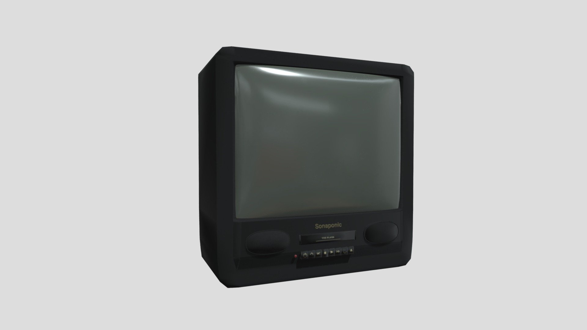 90s TV with Built-In VHS Player - 3D model by mischiefmon [5a6ce69 ...