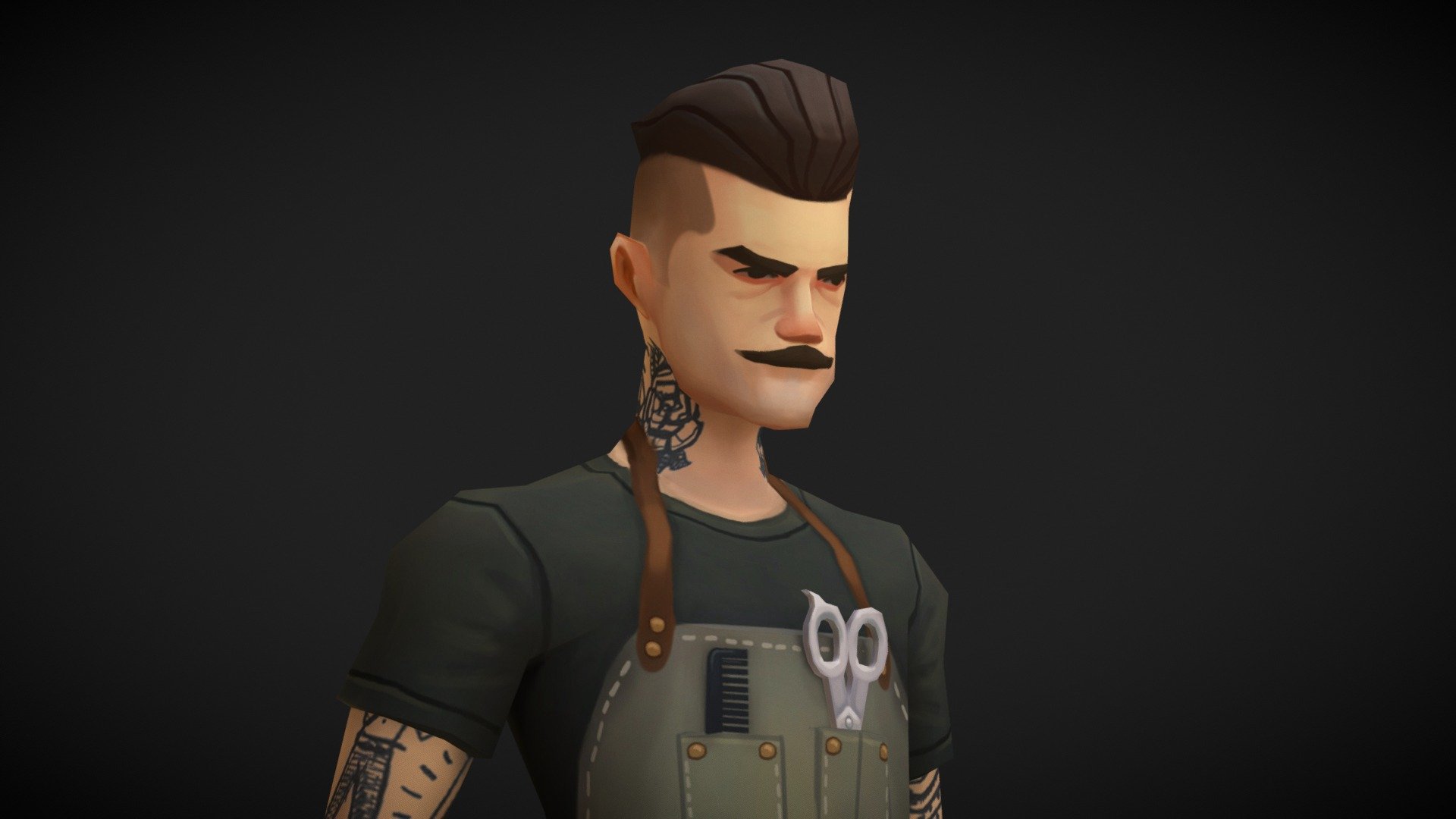 Barberman - 3D model by Val Stech (@valstec) [5a6d5e0] - Sketchfab