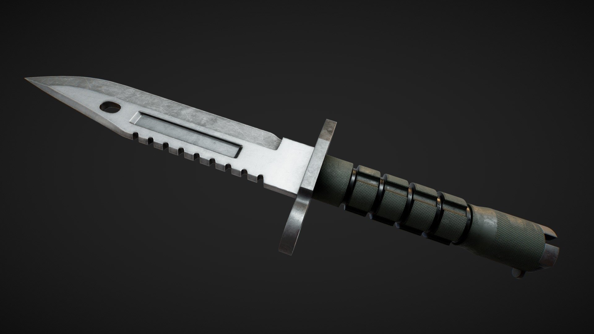 M9 Bayonet Tactical Knife - High Poly Asset - Buy Royalty Free 3D model ...