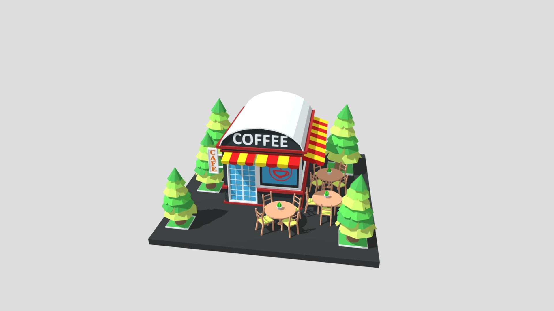 cartoon cafe 01 - Buy Royalty Free 3D model by jonocrescent1 [5a700fa ...