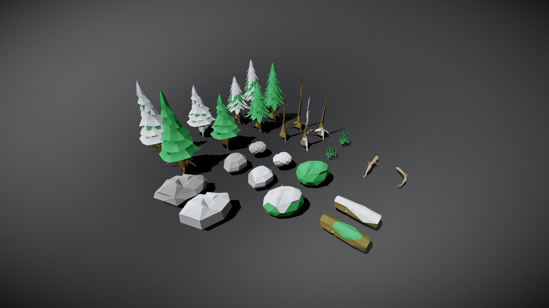 Nature pack #2 Winter [Update 1.0] - 3D model by inpakgames [5a74111 ...