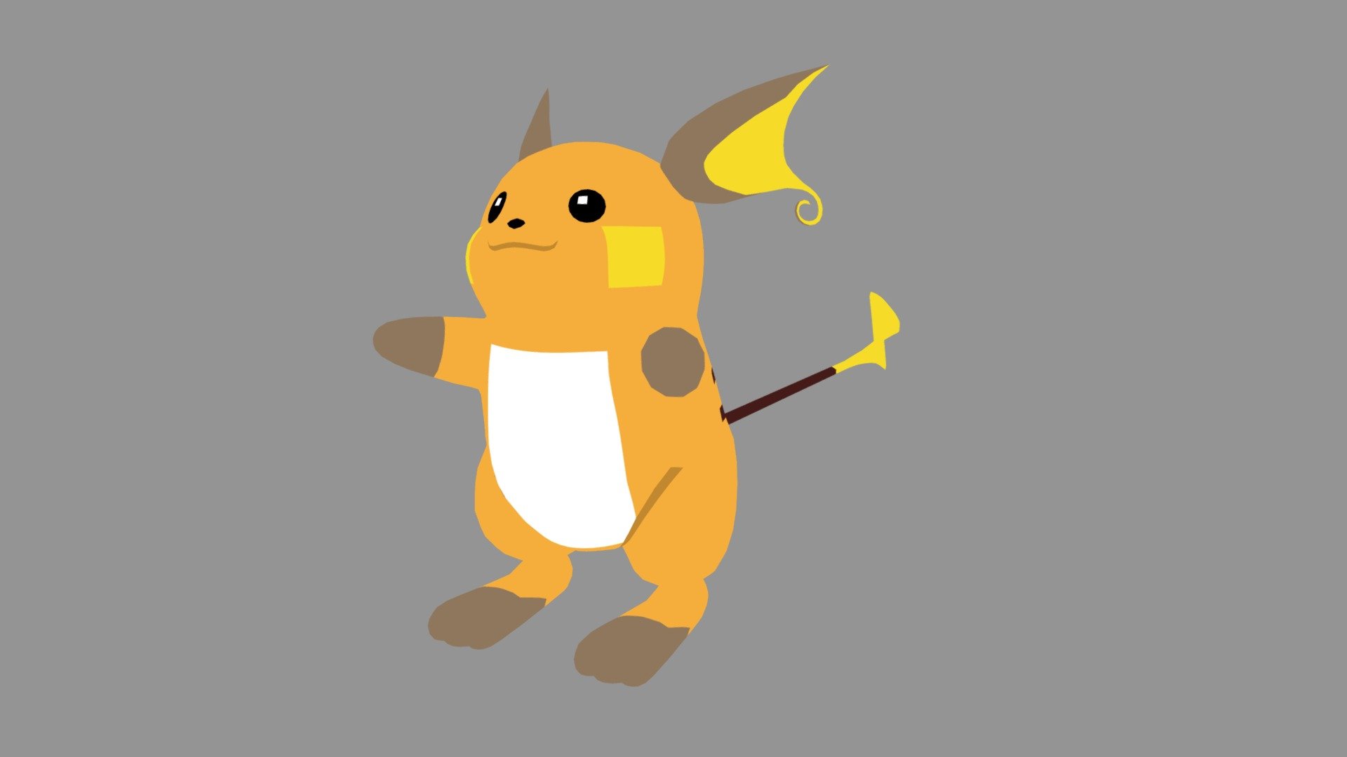 Raichu (Default pose) - Download Free 3D model by Mariokart07 [5a758aa ...