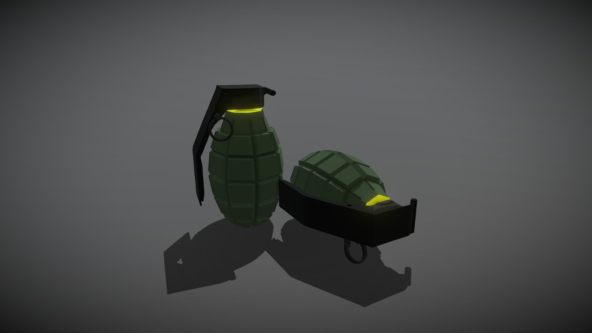 Grenade - Download Free 3D model by Saketh_gupta [5a7666c] - Sketchfab