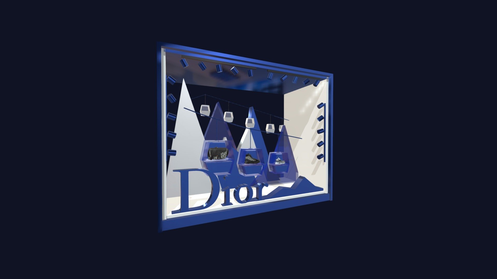 Window display Dior (boceto escaparate digital) - Download Free 3D ...