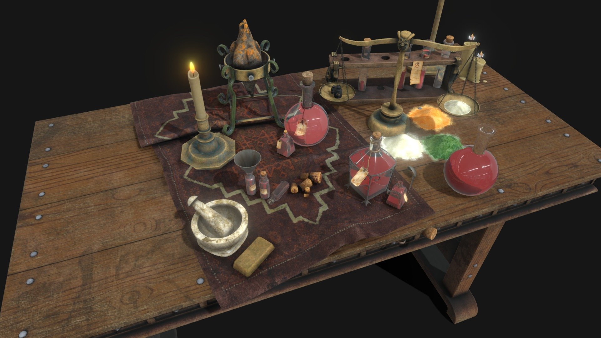 Alchemist Table - Buy Royalty Free 3D model by local.yany [5a79f8b ...