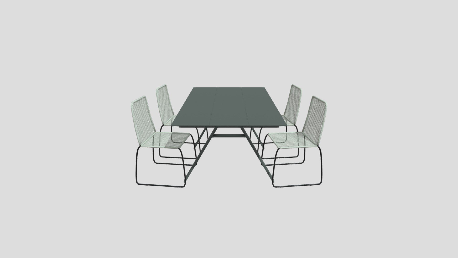 Davo Dining Set 1+4 3D Model - Buy Royalty Free 3D model by ...