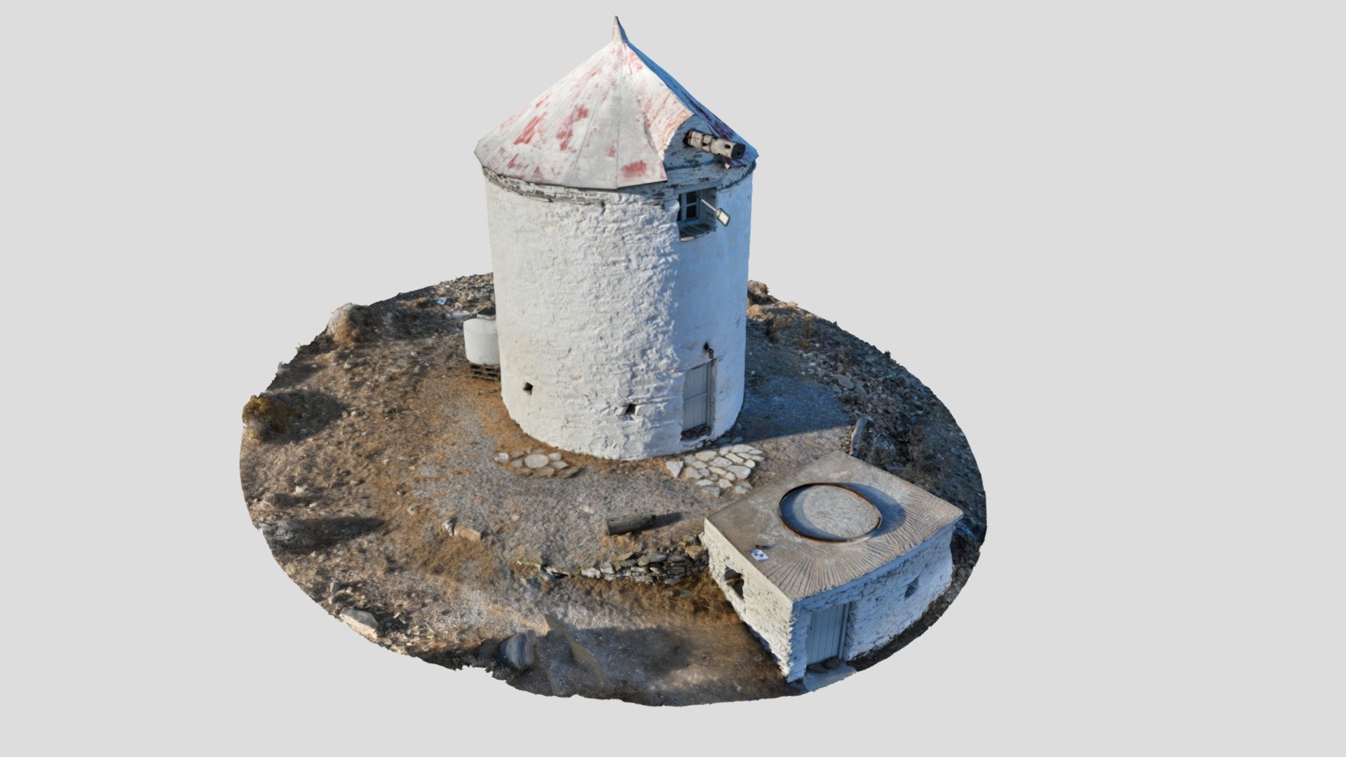 Ανεμόμυλος κοντά στη Δρυοπίδα (Τζιωτάκη) - 3D model by Dotsoft [5a81e0b ...