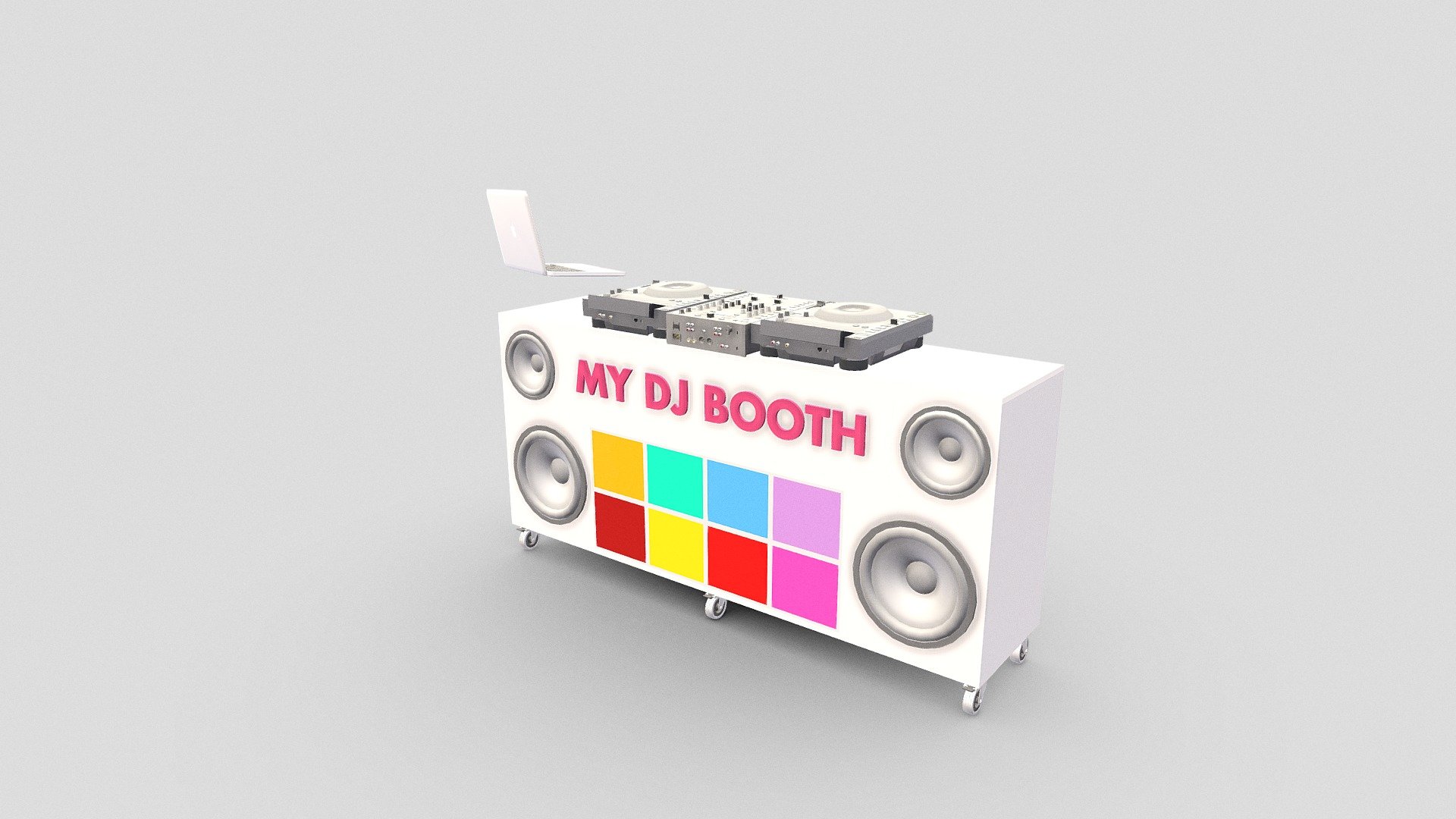 DJ BOOTH - 3D model by steviebuae [5a844d6] - Sketchfab