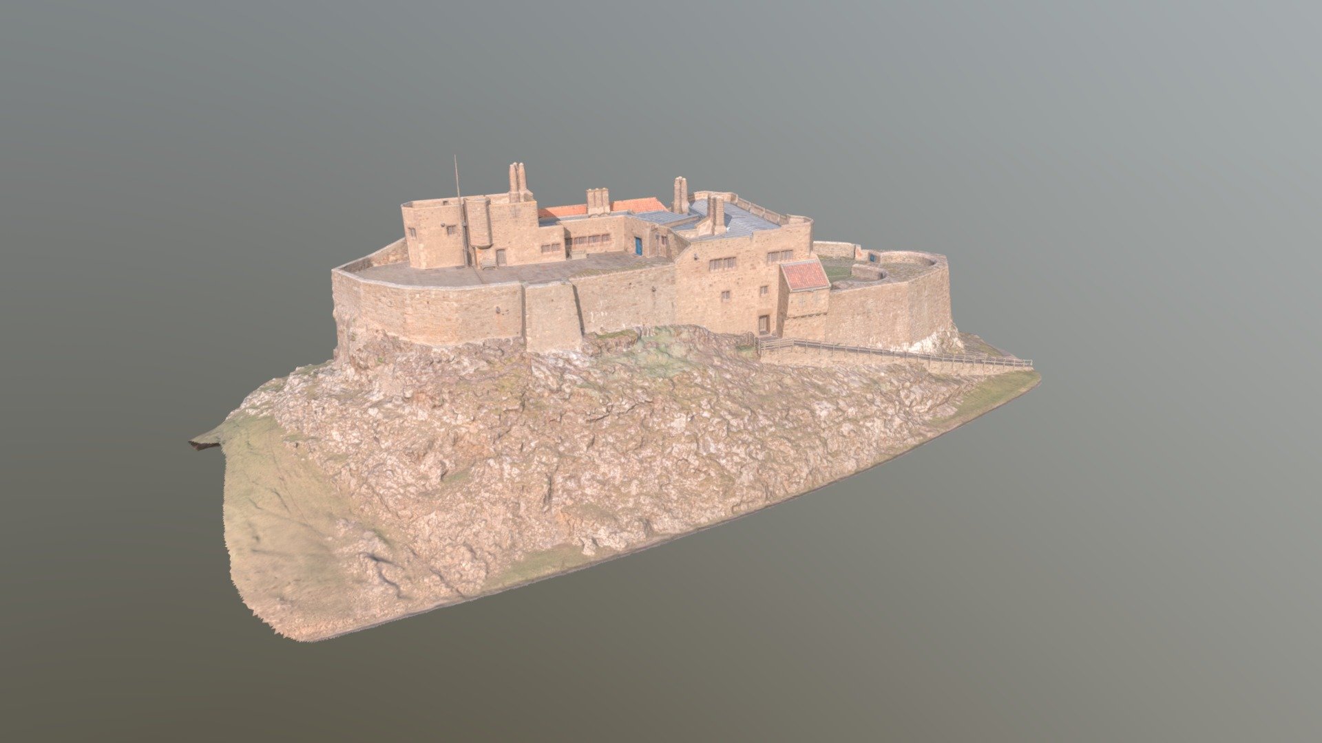 Lindisfarne Castle - 3D model by palvaaja [5a89b55] - Sketchfab