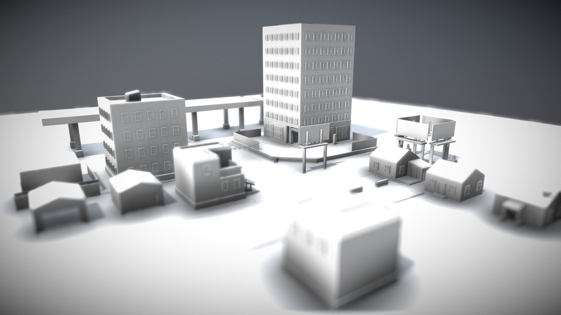 Mini City Cartoon Low Poly - Download Free 3D model by sam (@serpent ...