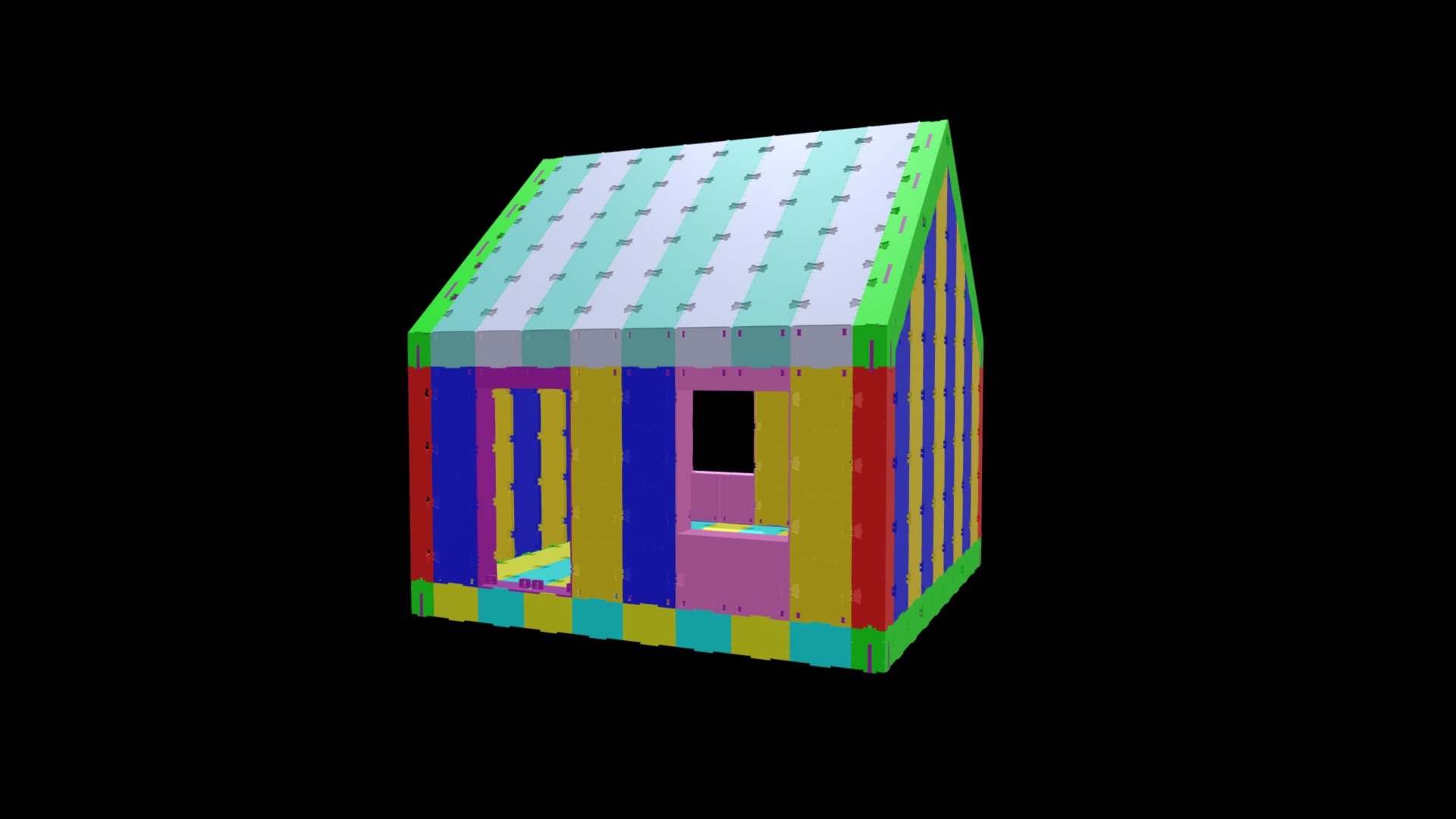 House 1 (edited 4mm MDF laser model) - Download Free 3D model by zewaho ...