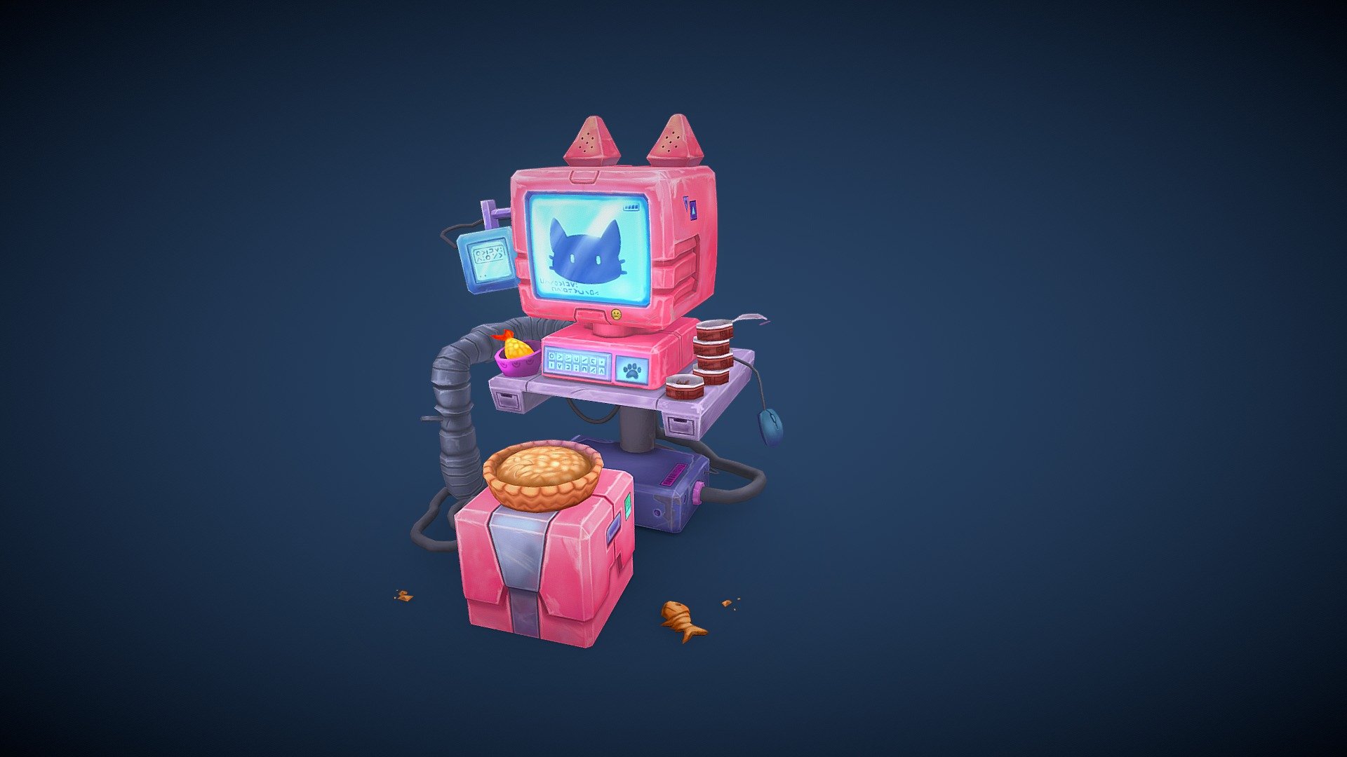 Cat Computer - 3D model by CMJ (@myeongjun) [5a90b3e] - Sketchfab