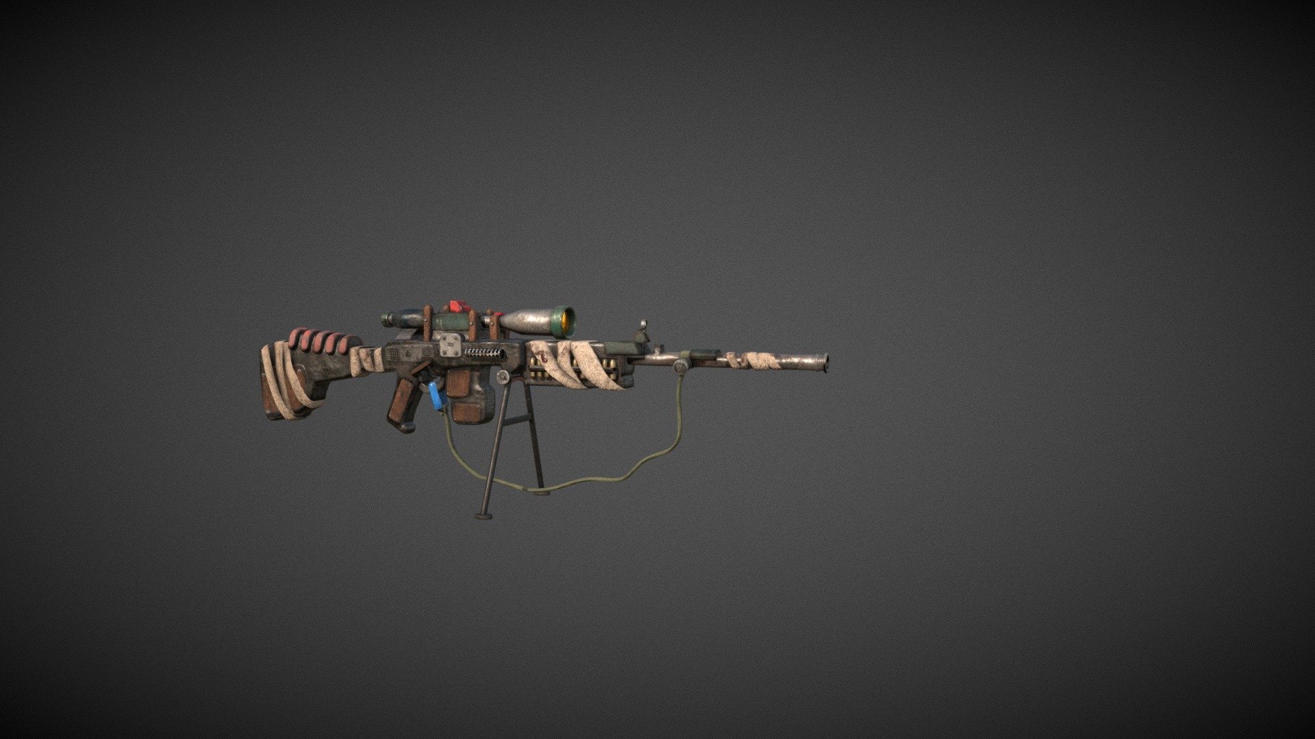 Post-Apocalyptic Sniper Rifle - 3D model by Davide Spina (@davidespina ...