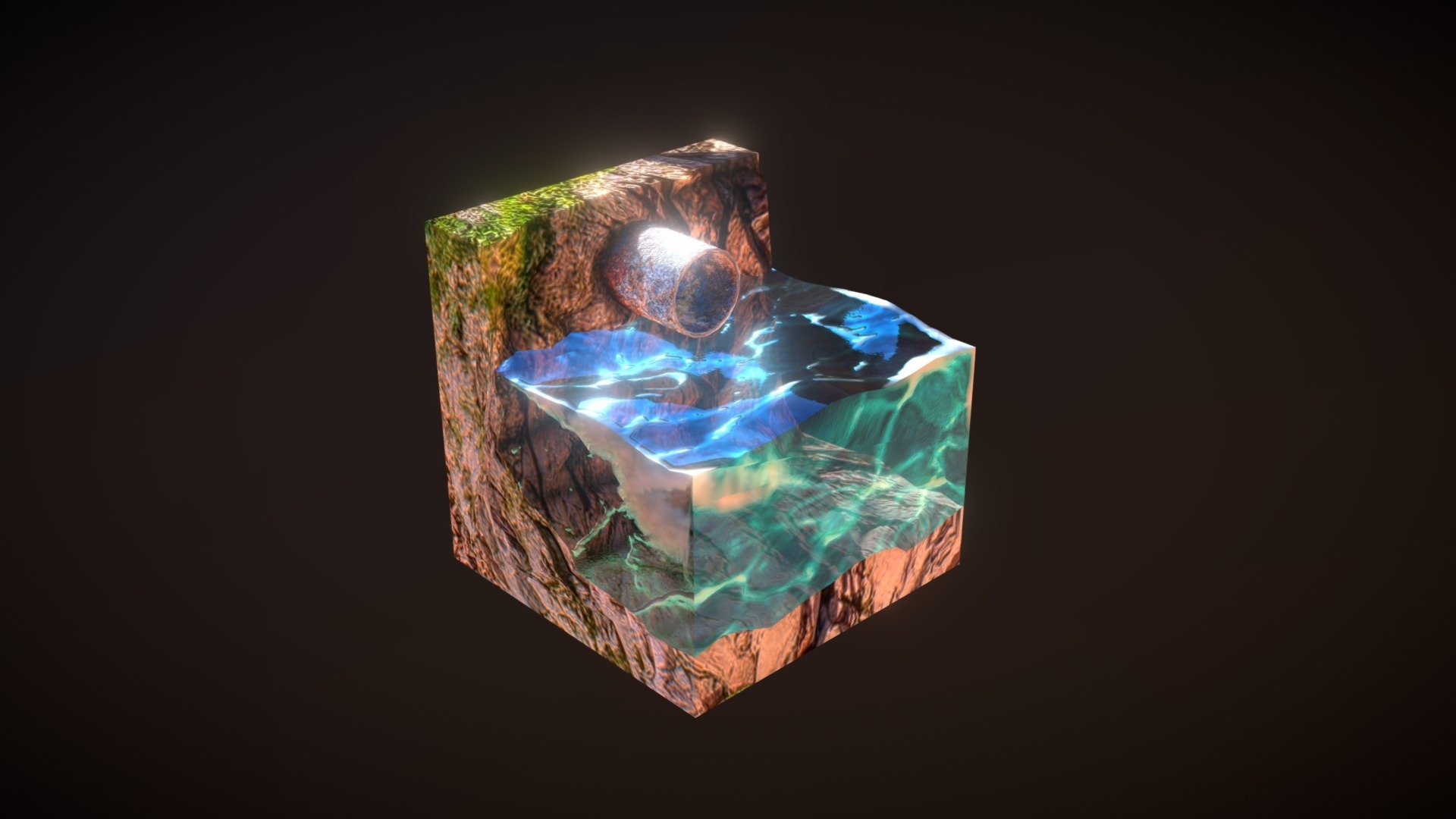 Cube section of the earth - Download Free 3D model by shakiller ...