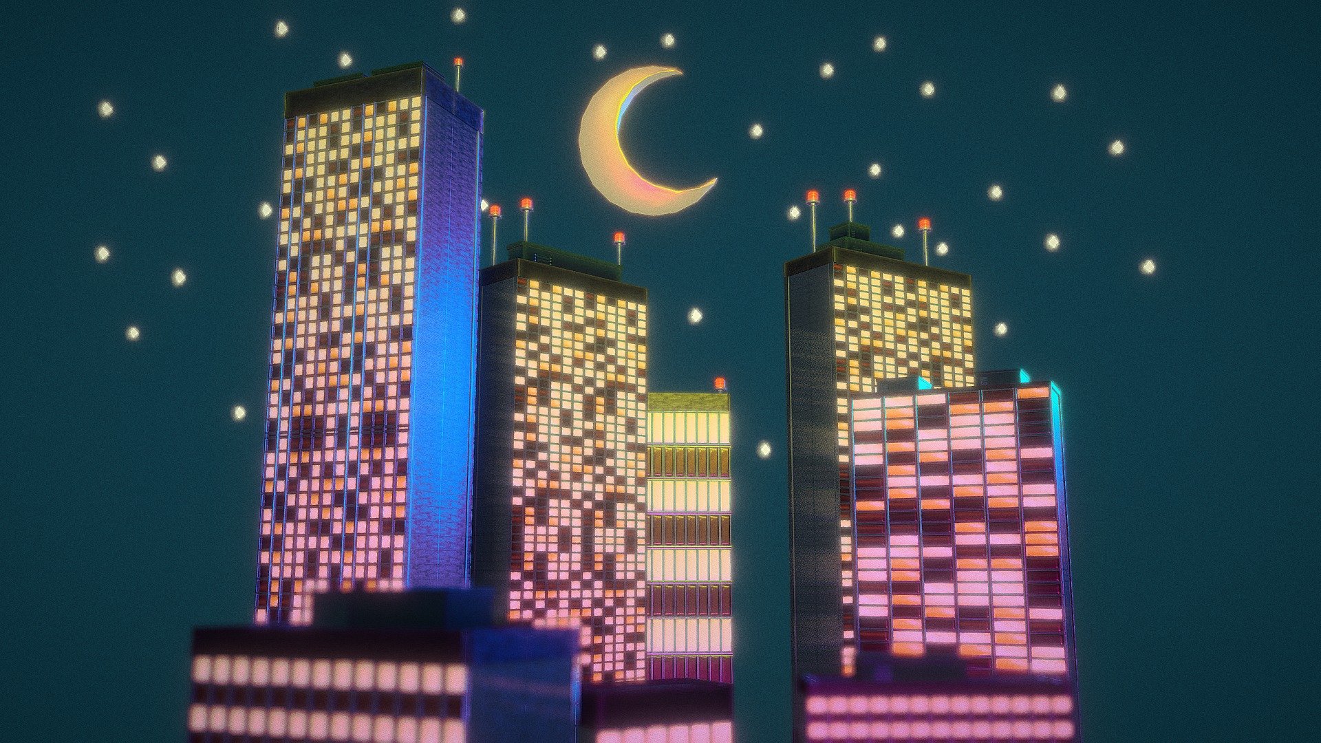 Modular Night City - 3D model by Kekê (@kekebi3D) [5a94919] - Sketchfab