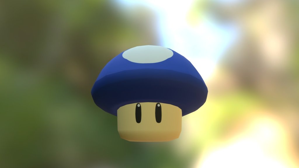 Mario Blue Mushroom - 3D model by KrystalDERPx3 [5a9748a] - Sketchfab