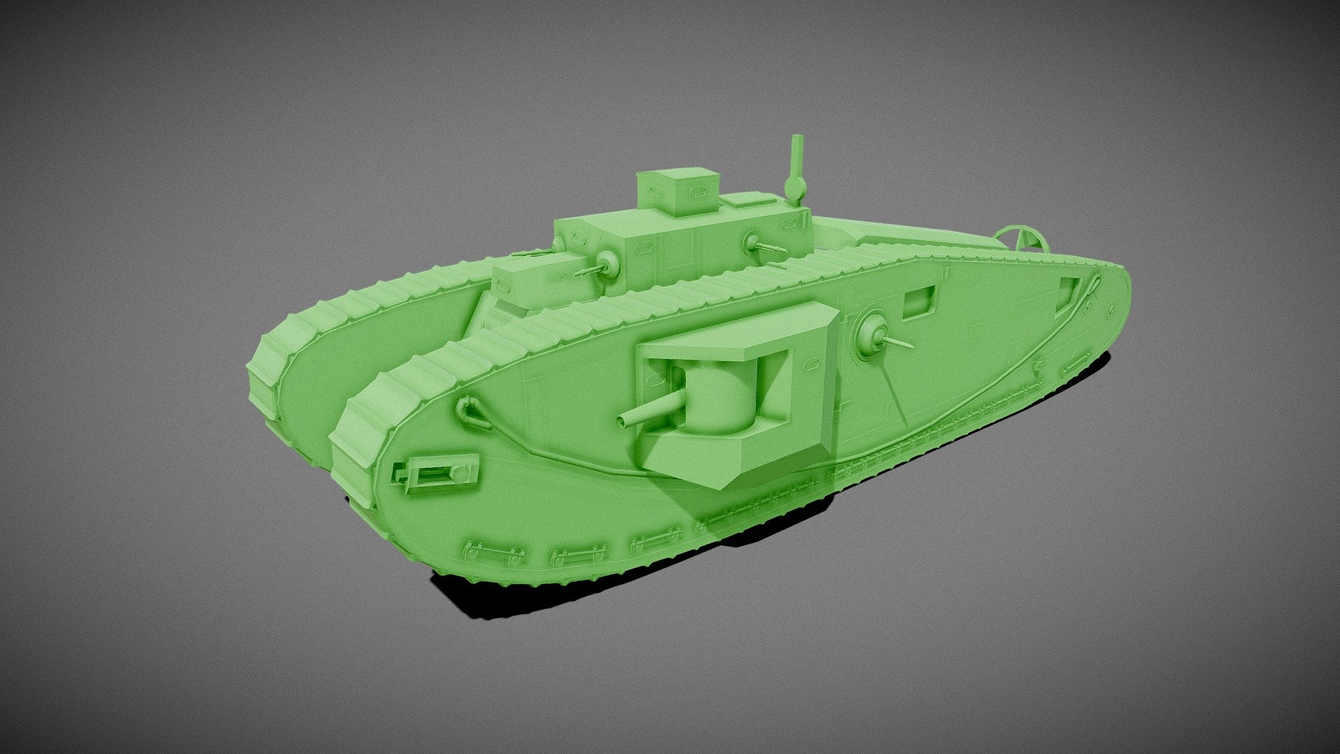 Mark VIII International Tank Base Mesh - Buy Royalty Free 3D model by ...