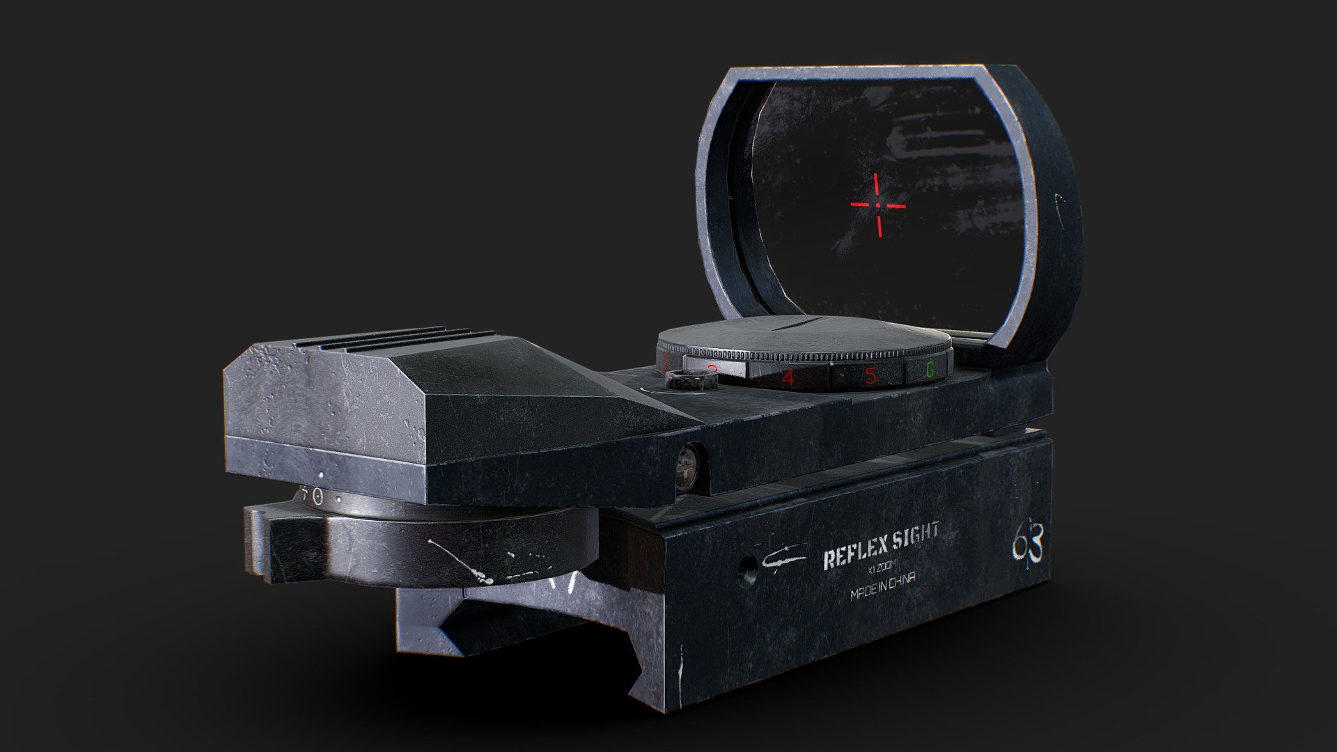 Reflex Dot Sight (Crystals Of Theia) - 3D model by Raúl García ...