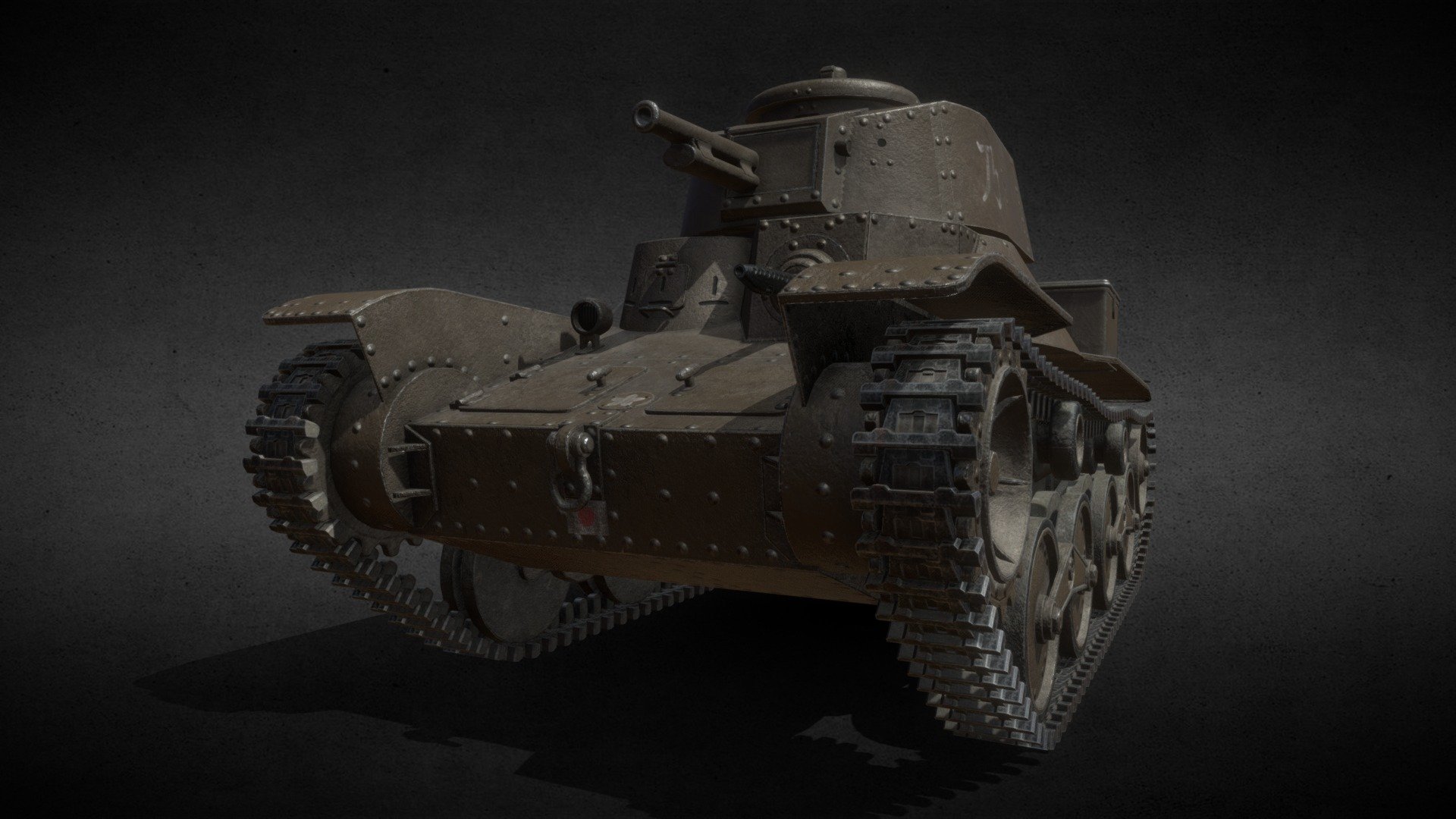 Type 4 Ke-Nu (IJA Light Tank) - Buy Royalty Free 3D model by ...