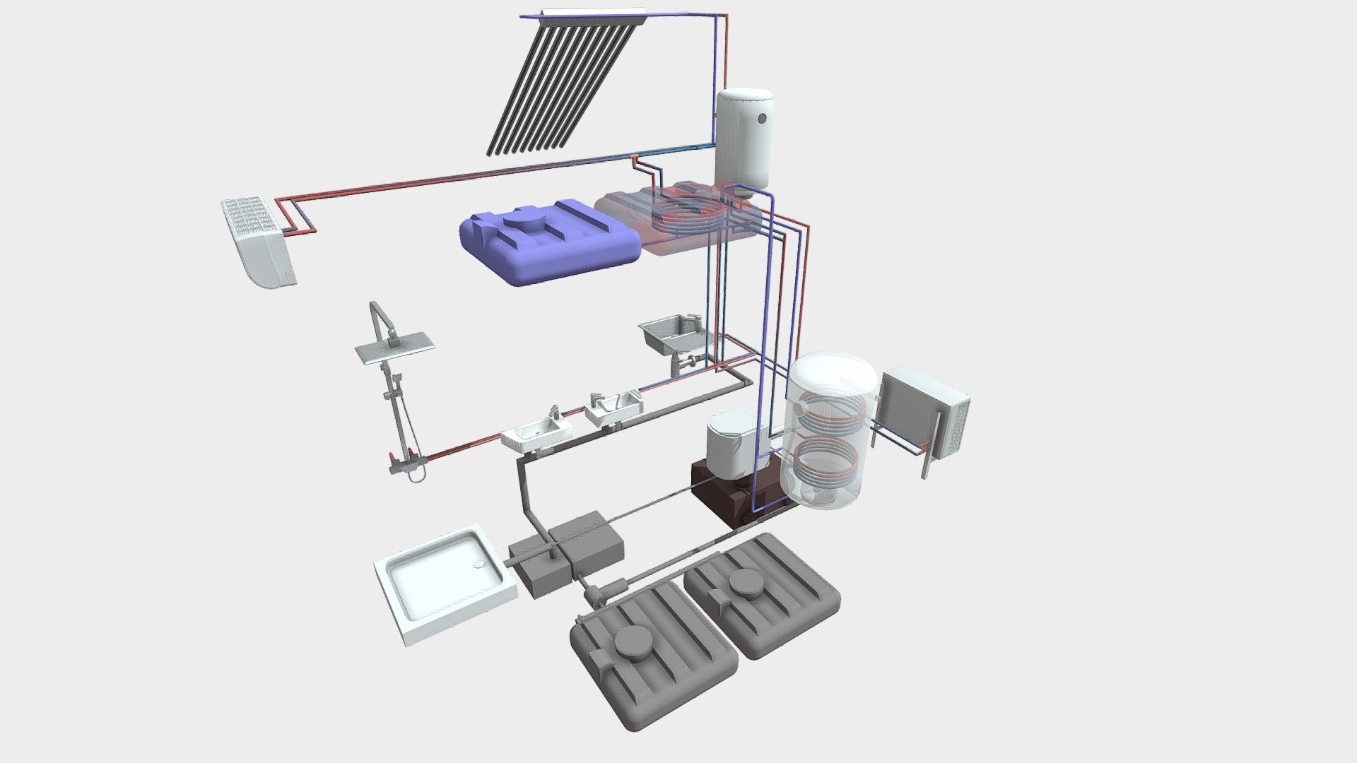Ablution block - Engineering systems - 3D model by Formografia [5aa6472 ...