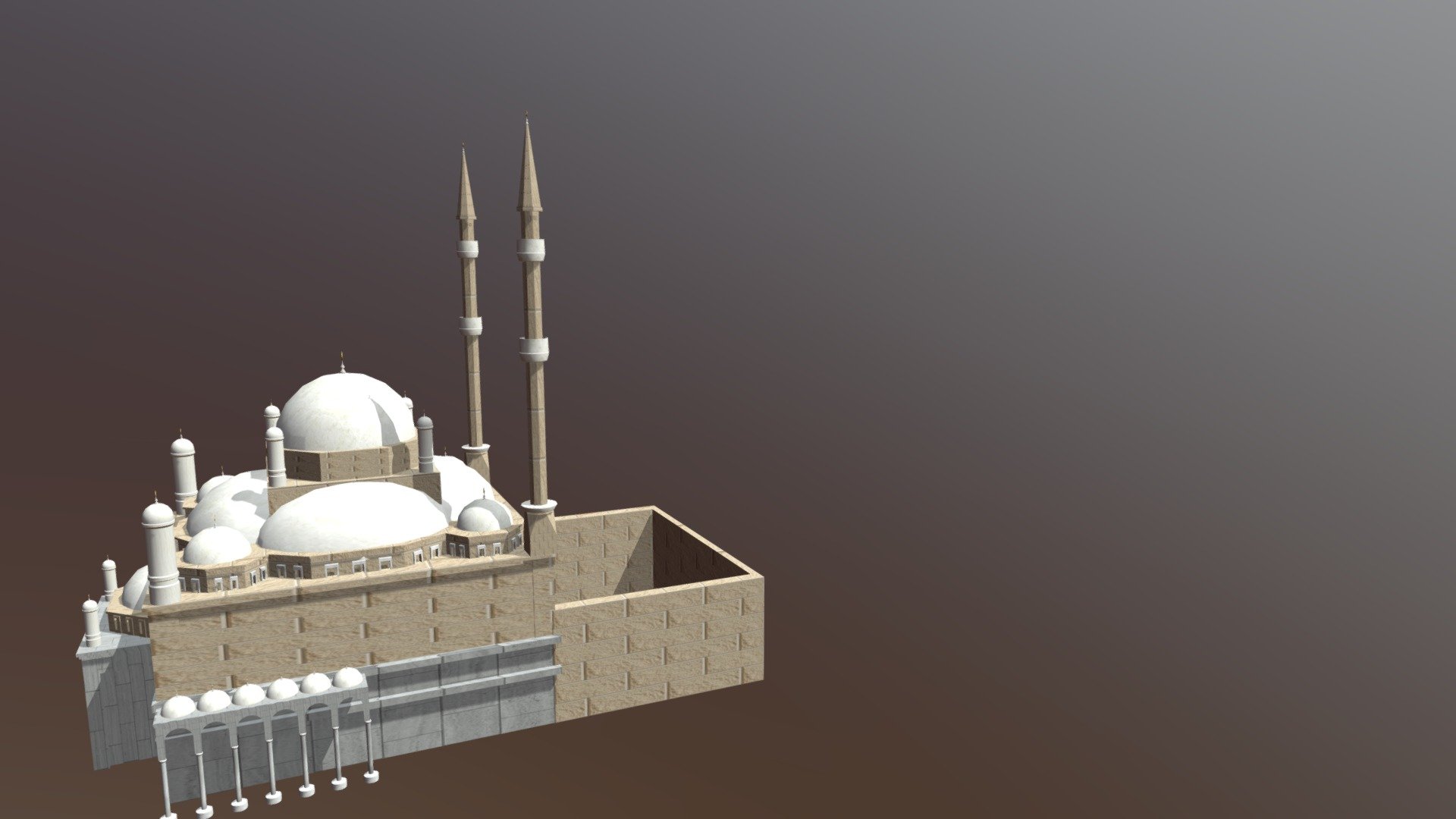 Mohamed Ali Mosque - 3D model by Mostafa Hamed (@misohamed252) [5aa7cd7 ...